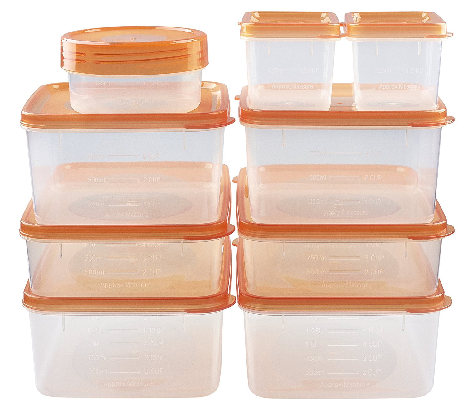 BPA Free Reusable Food Storage Containers With Lids (Vermilion) Leak ...
