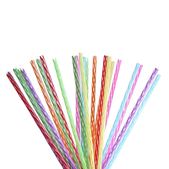BPA Free Reusable Straws 24 Pack Rainbow, Plastic Drinking Straws for ...