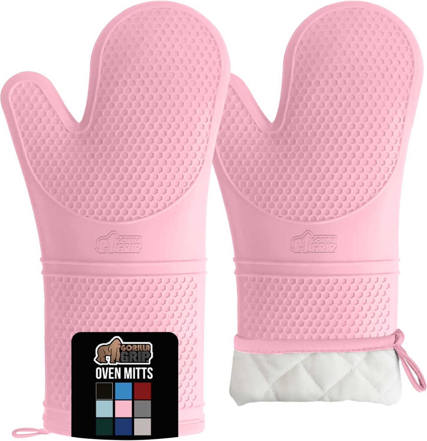 BPA-Free Soft Silicone Oven Mitts, Heat Resistant and Waterproof ...