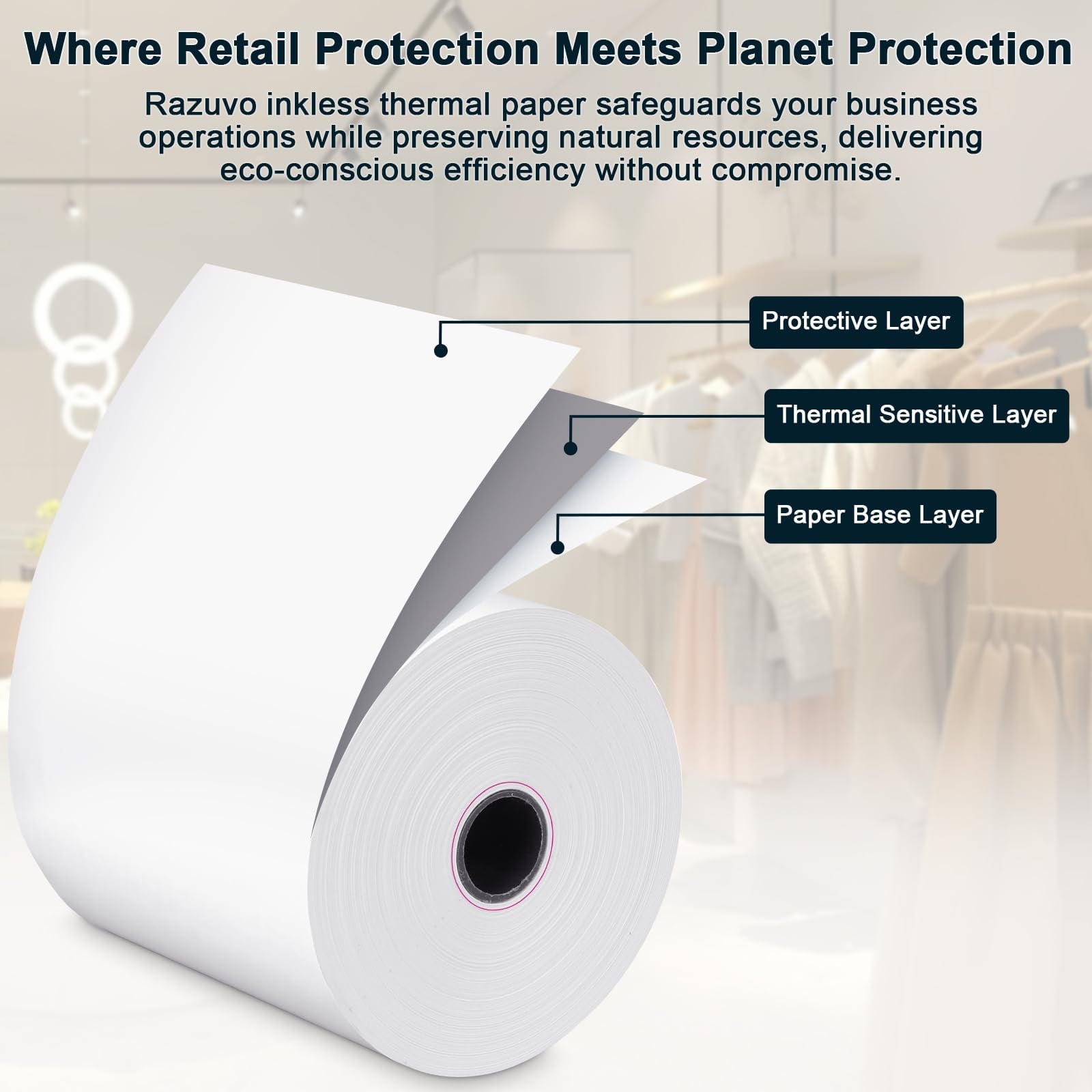 BPA-Free Thermal Receipt Paper 2 1/4 x 50, 150 Rolls Credit Card ...