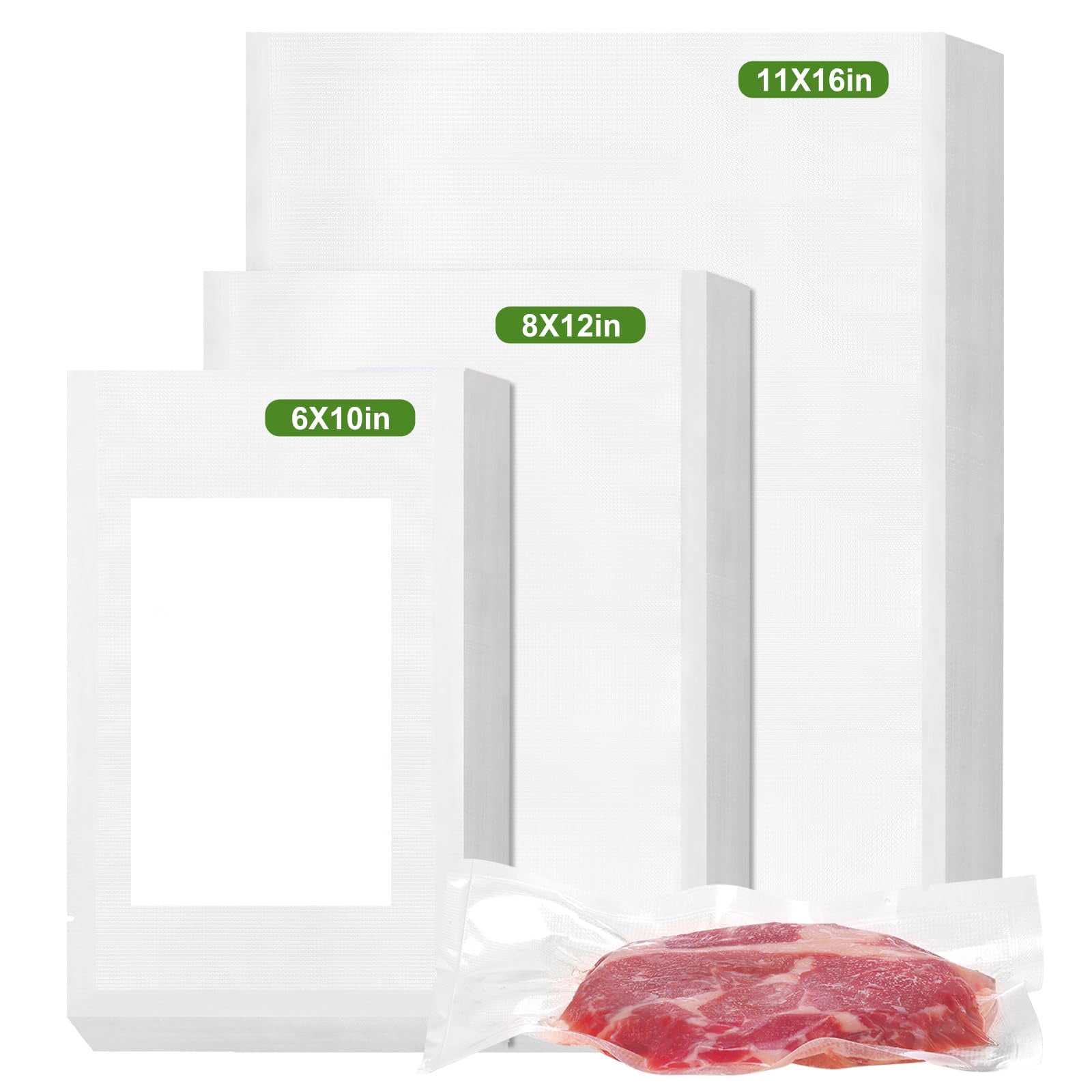 BPA Free Vacuum Sealer Bags, 150 Precut Saver Bags Commercial Grade ...