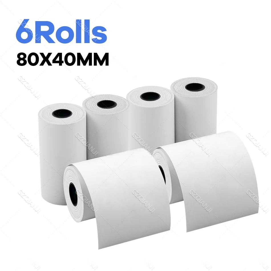BPA free 80*30mm 40mm Thermal Receipt Paper for All Mini 3 inch Inkless ...