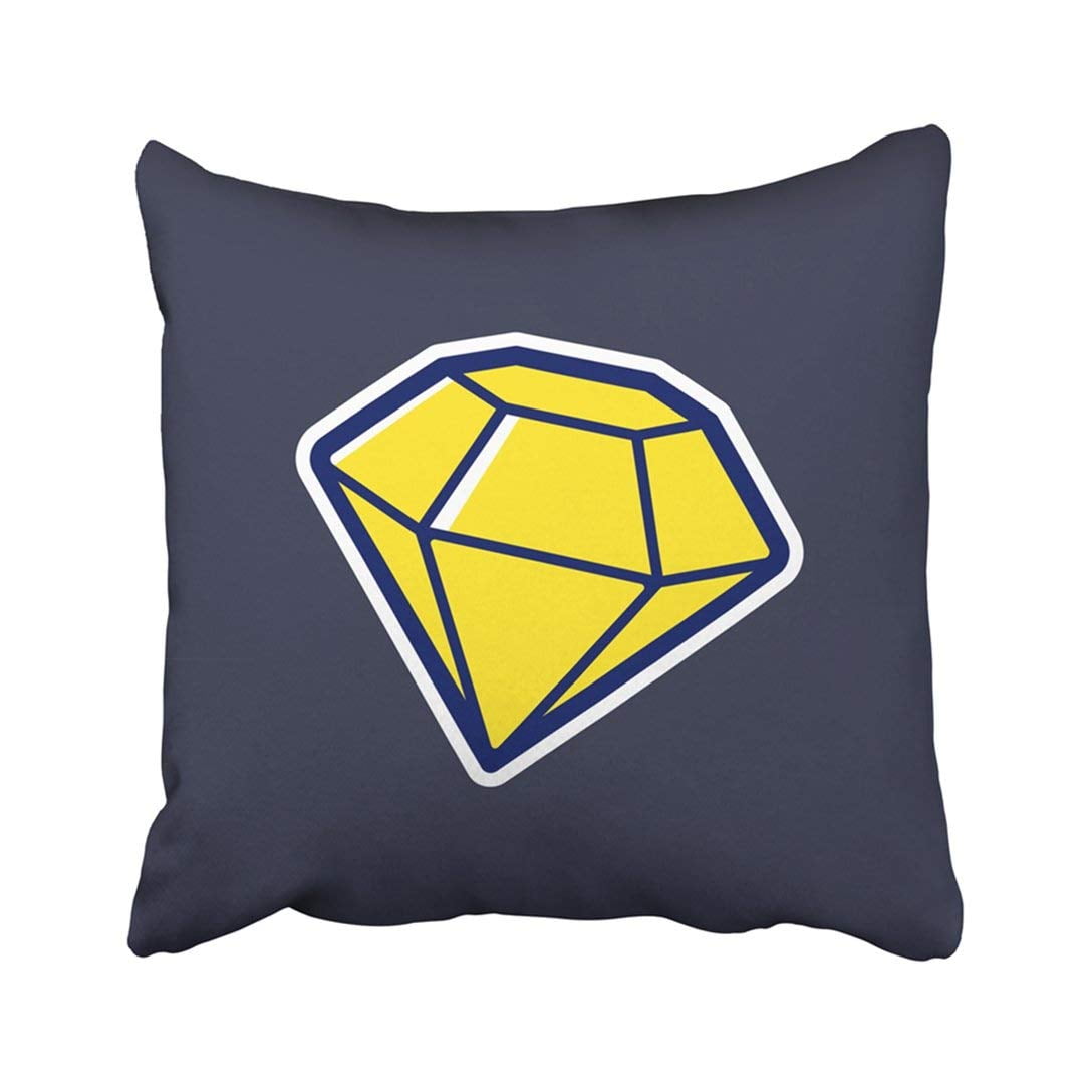 BPBOP Colorful Shiny Yellow Diamond In Outline Cartoon Dark Gem Pop ...