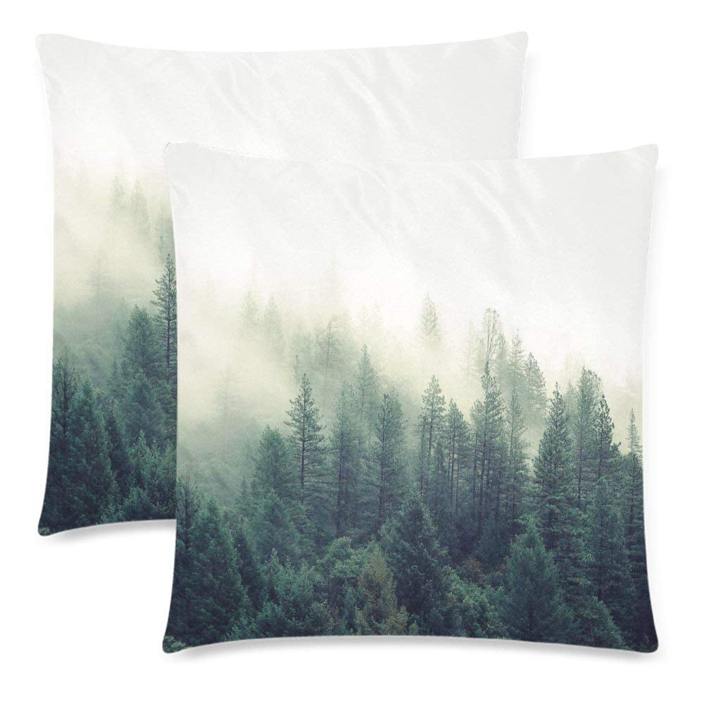 BPBOP Forest Scene Pillow Covers Pillow Cases Two Sides Printing 18x18 ...
