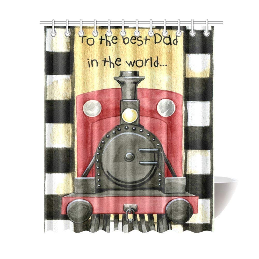 BPBOP Vintage Best Dad Bathroom Waterproof Fabric Shower Curtain 60x72 ...