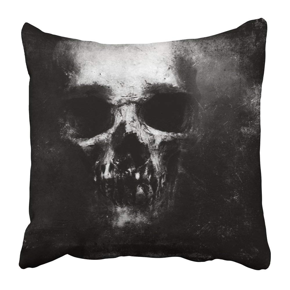BPBOP White Death Scary Grunge Skull Black Design with Halloween Dark ...