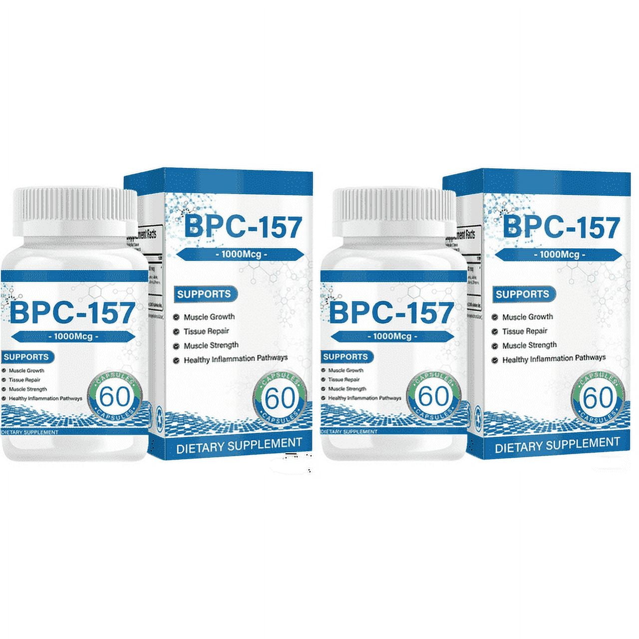 BPC 157 Peptide Caps (60 Caps in 2 Packs): Non-GMO, Dairy & Gluten-Free ...