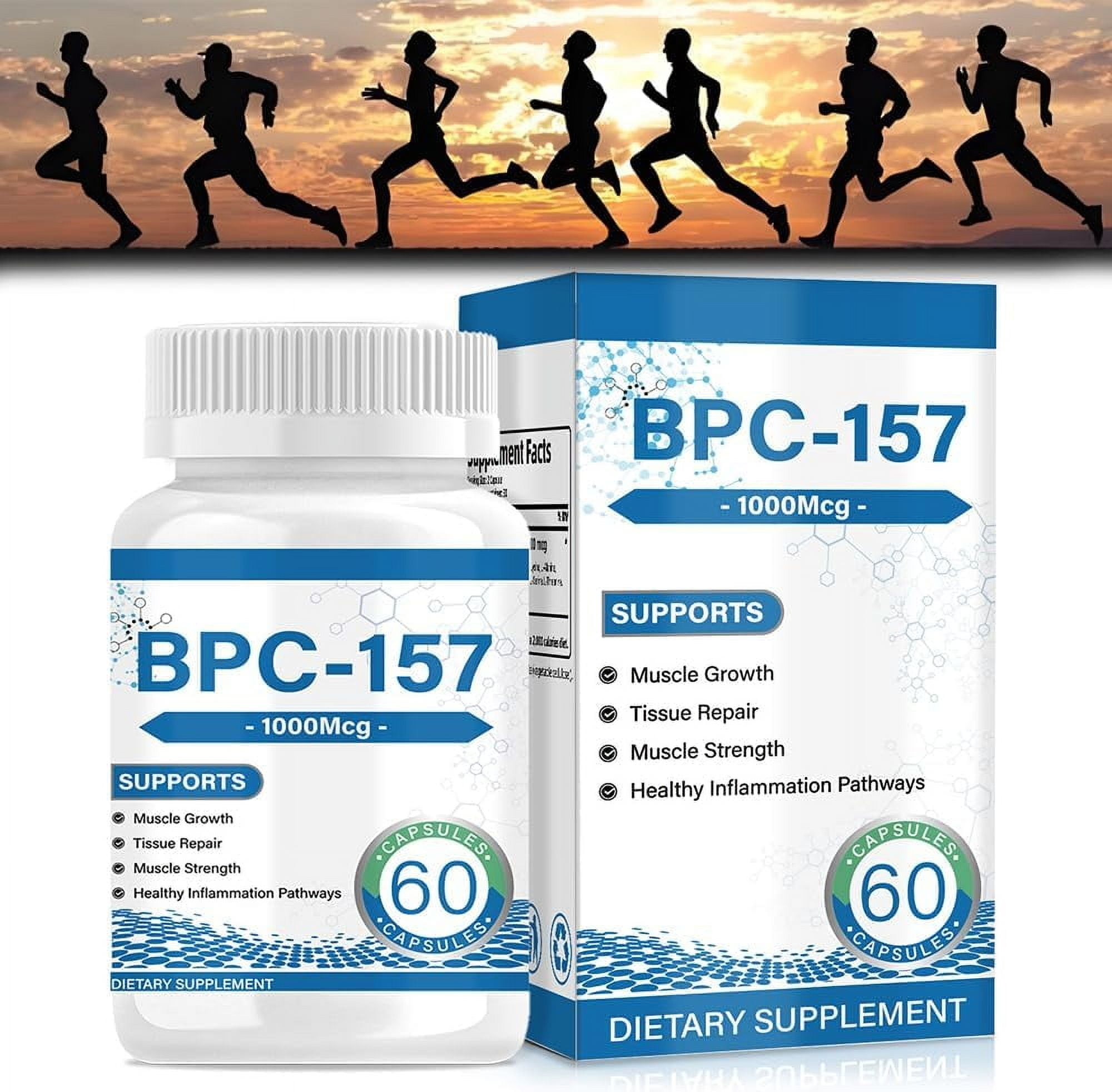 BPC 157 Peptide Capsules 1000mcg – Muscle & Tissue Support Formula – 60 Count - Walmart.com