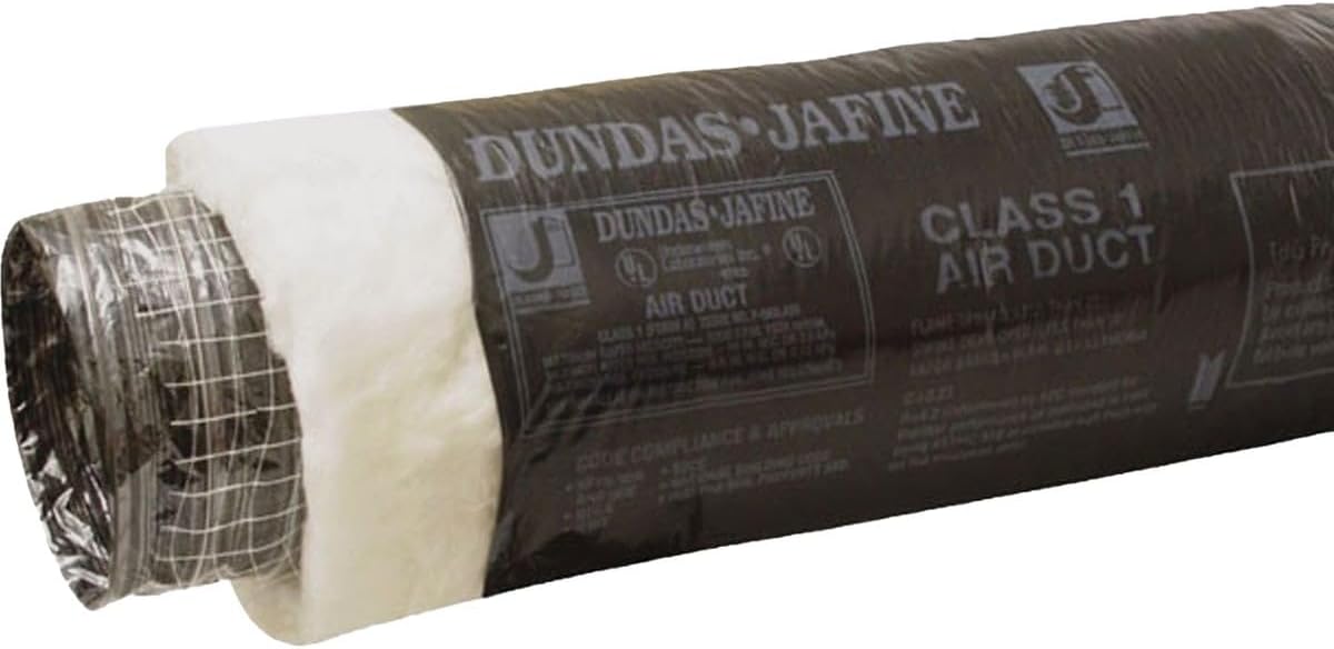 BPC425R6 4" x 25' nsulated Black Jacket Flexible Insulated Duct R6, 25 ...