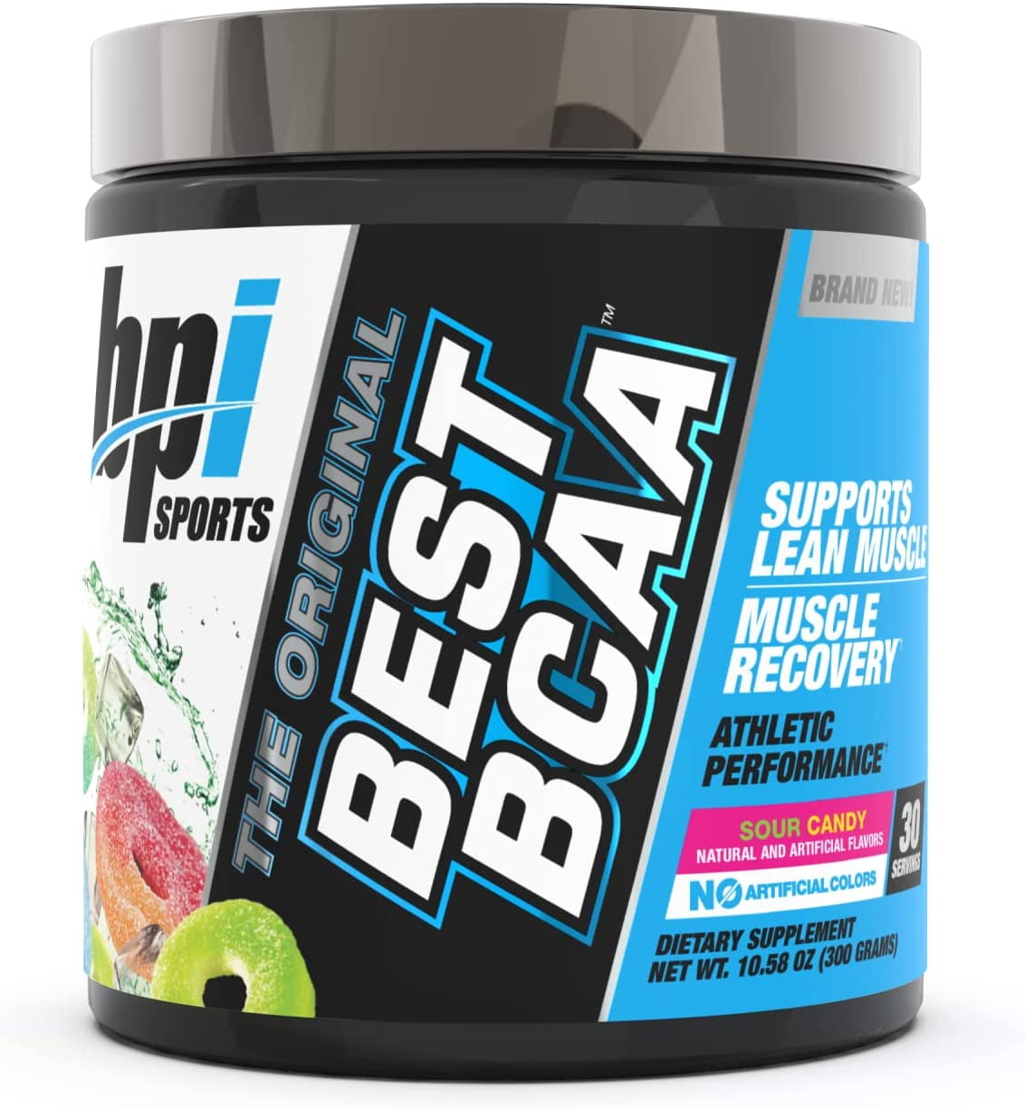 BPI Sports Best BCAA Lean Powder, Amino Acid, Sour Candy, 10.58 Ounce ...