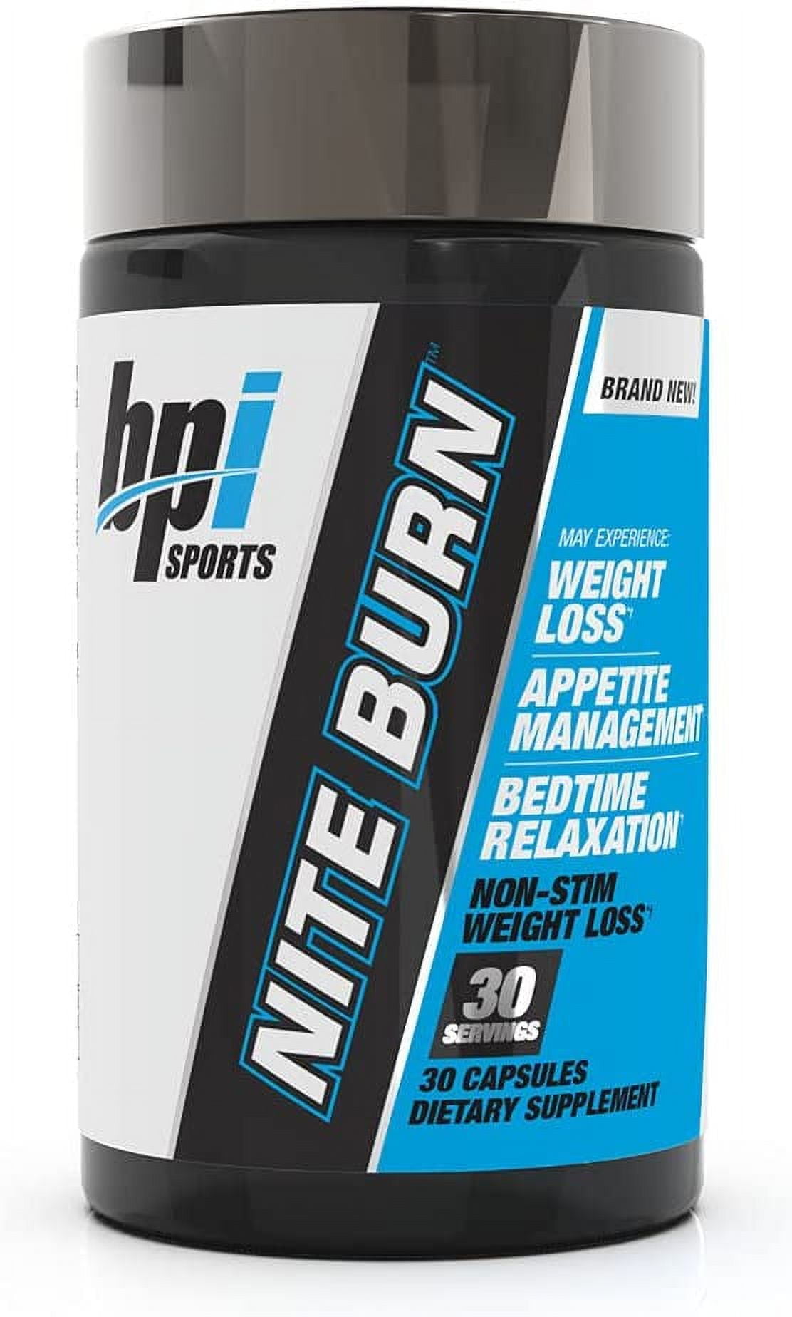 BPI Sports Nite Burn Nighttime Weight Management Formula, 30 Count ...