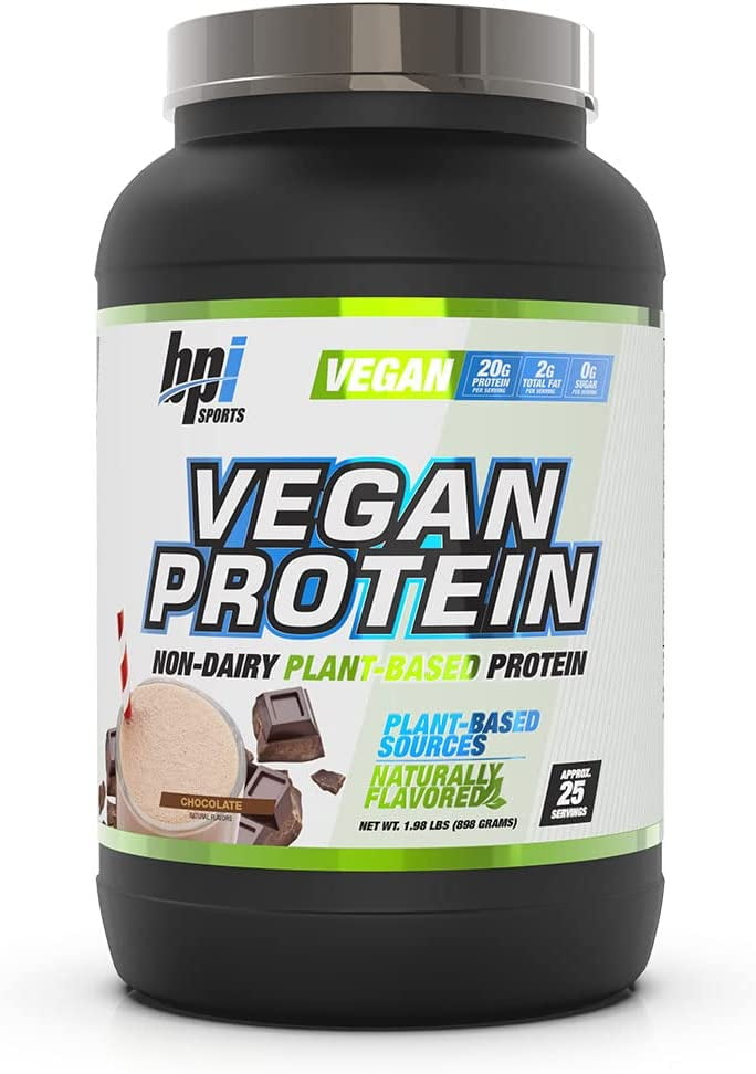 BPI Sports Vegan Protein Powder, Pea and Brown Rice Protein, Chocolate ...