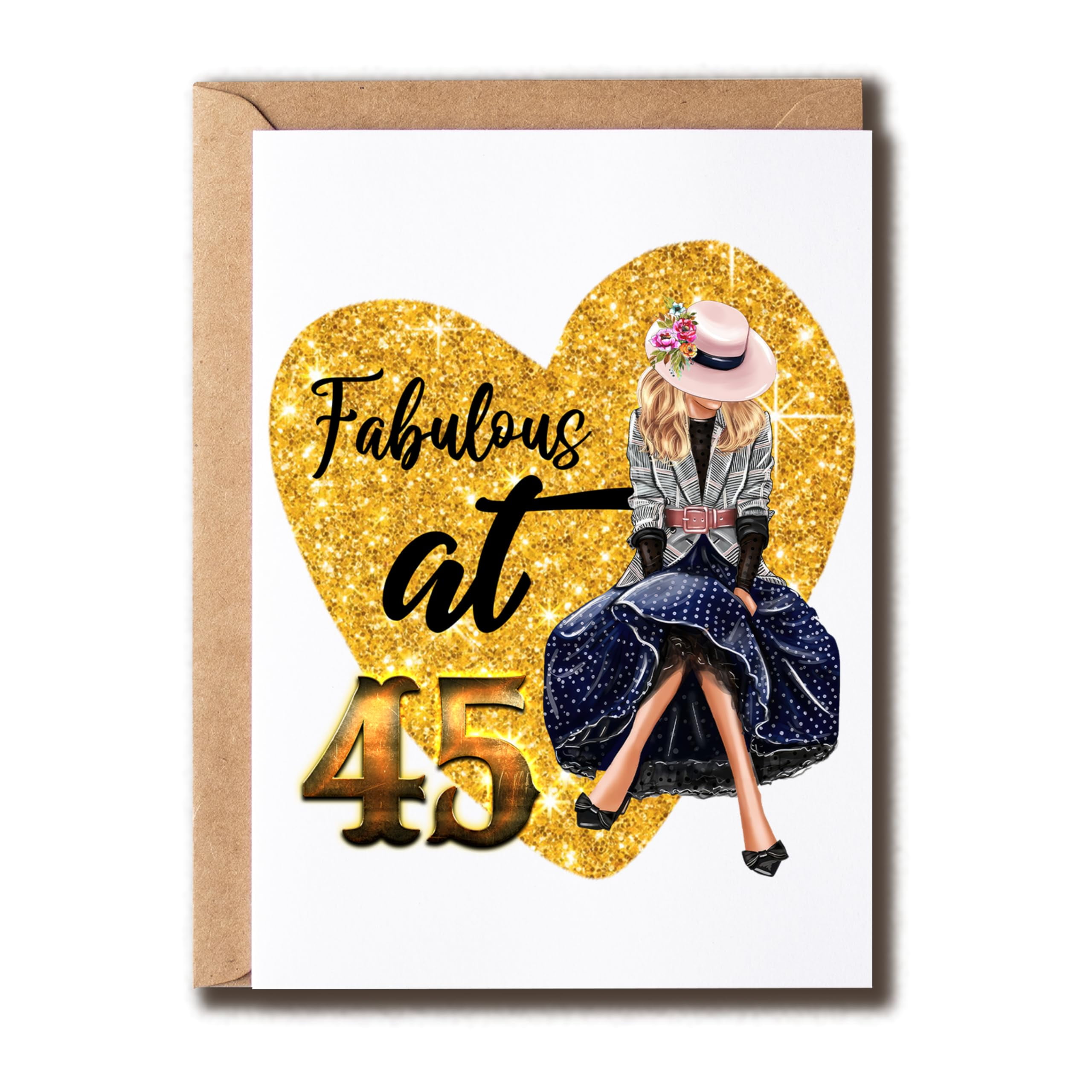 BPKDesigns Fabulous At 45 Funny Card - Fabulous 45Th Birthday Card - 45 ...