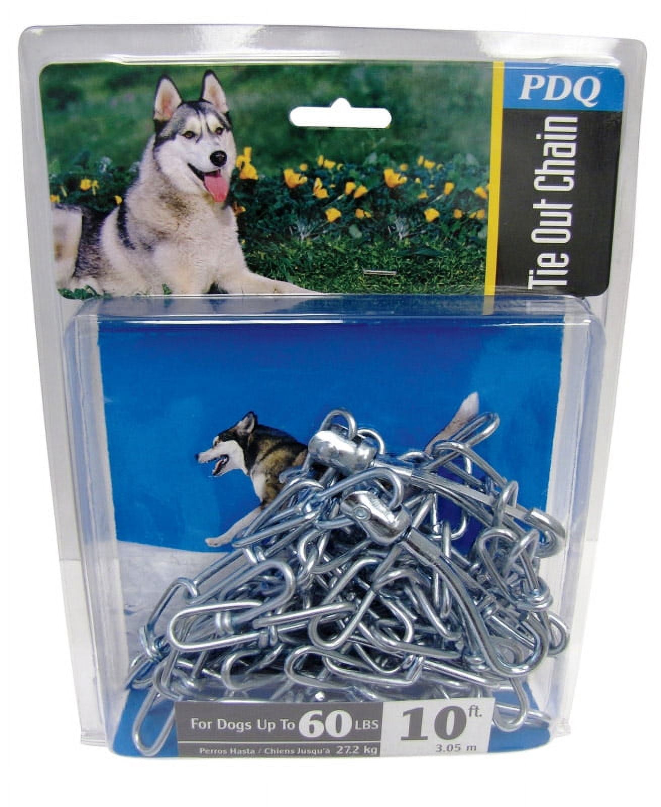PDQ Silver Steel Dog Tie Out Chain Large - Walmart.com