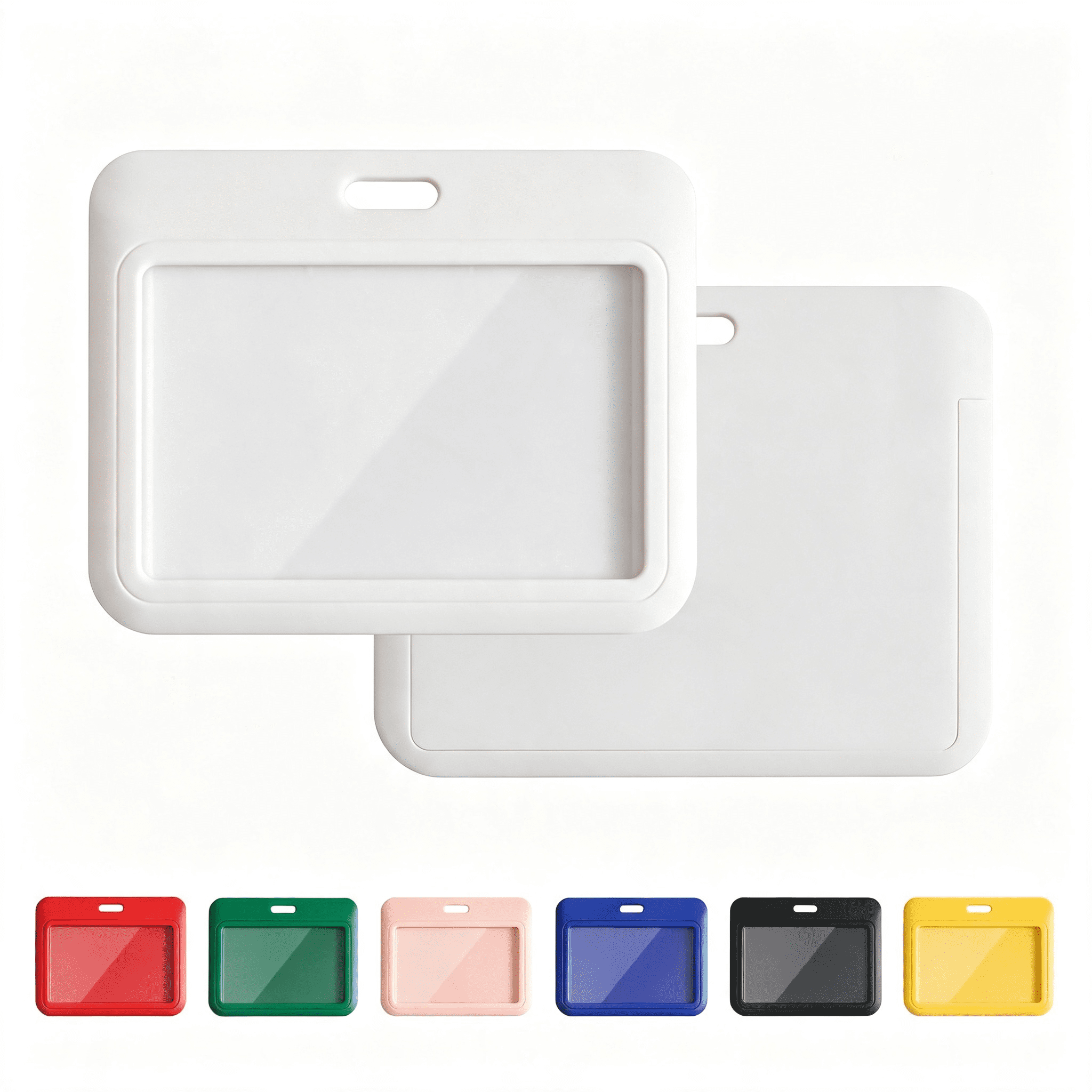 BPPEG 1 Pack Badge Holder, Horizontal Id Badge Holder with Window, Id ...