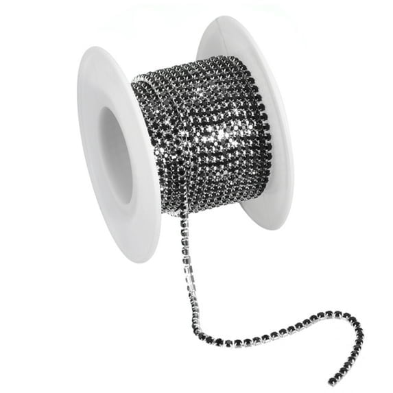 BPPEG 1 Roll Crystal Rhinestone Chain Sew on Metal Close Claw Chain ...