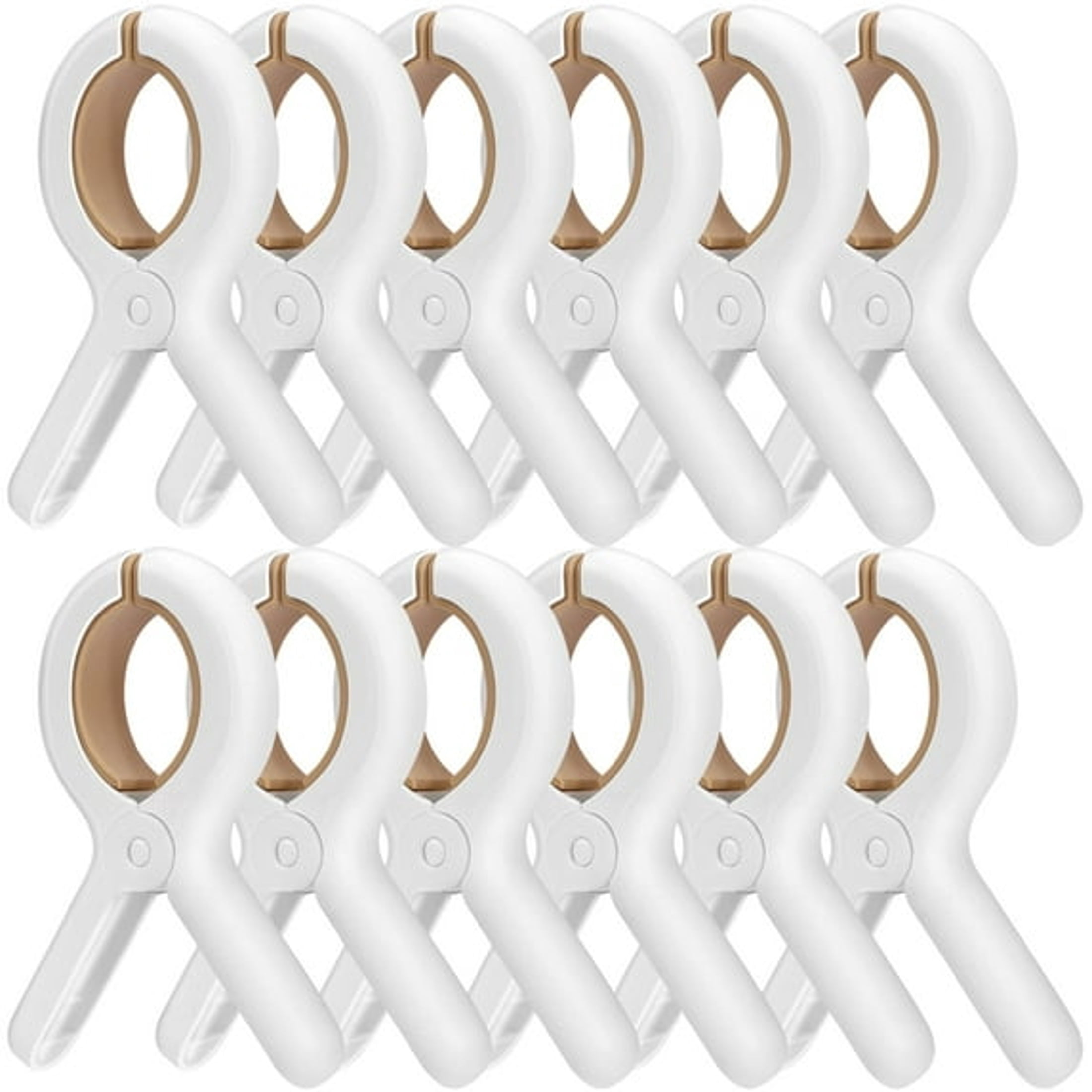 BPPEG 12 Pack Beach Towel Clips,Heavy Duty Plastic Clothpins Beach Pool ...