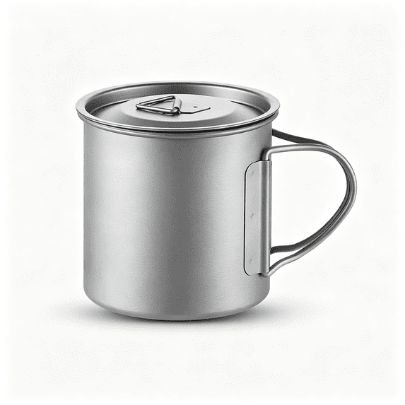 BPPEG 13.5oz Pure Titanium Camping Mug with Lid (400ml) | Lightweight ...