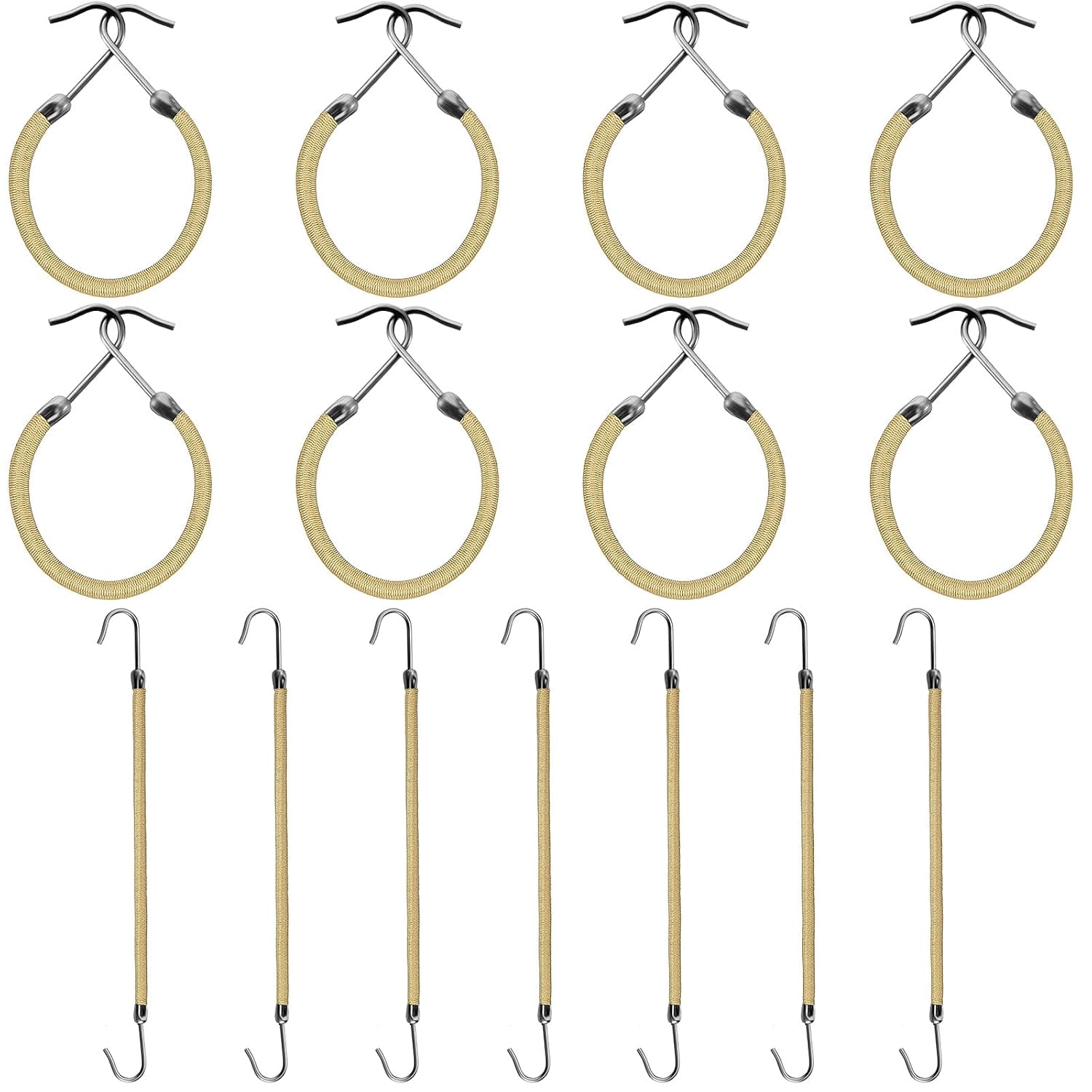 BPPEG 15 Pieces Elastic Hook Hair Tie Styling Ponytail Holder Hooks ...