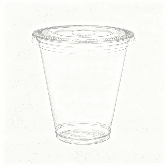 BPPEG 16 Oz Clear Plastic Cups with Flat Lids(No Hole),Disposable Cups ...