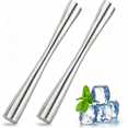 BPPEG 2 Pcs 10" Muddler for Cocktails,304 Stainless Steel Drink ...