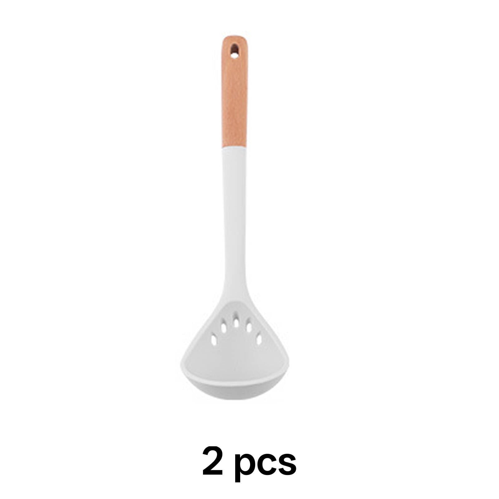 BPPEG 2026 New 2Pcs Silicone Cooking Spoons Durable Utensils Wooden ...