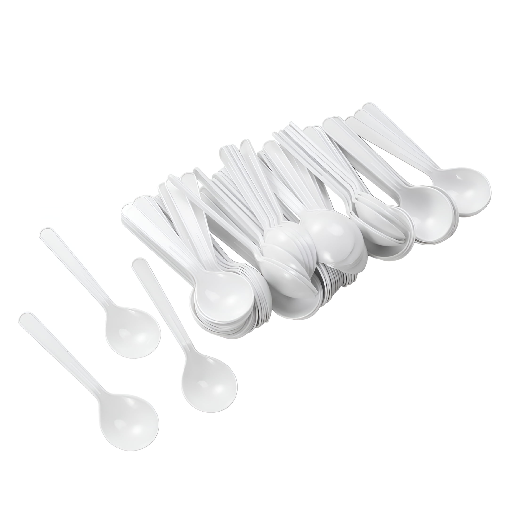 BPPEG 2026 New Plastic Spoons Round Head Design Soup Spoon Disposable ...