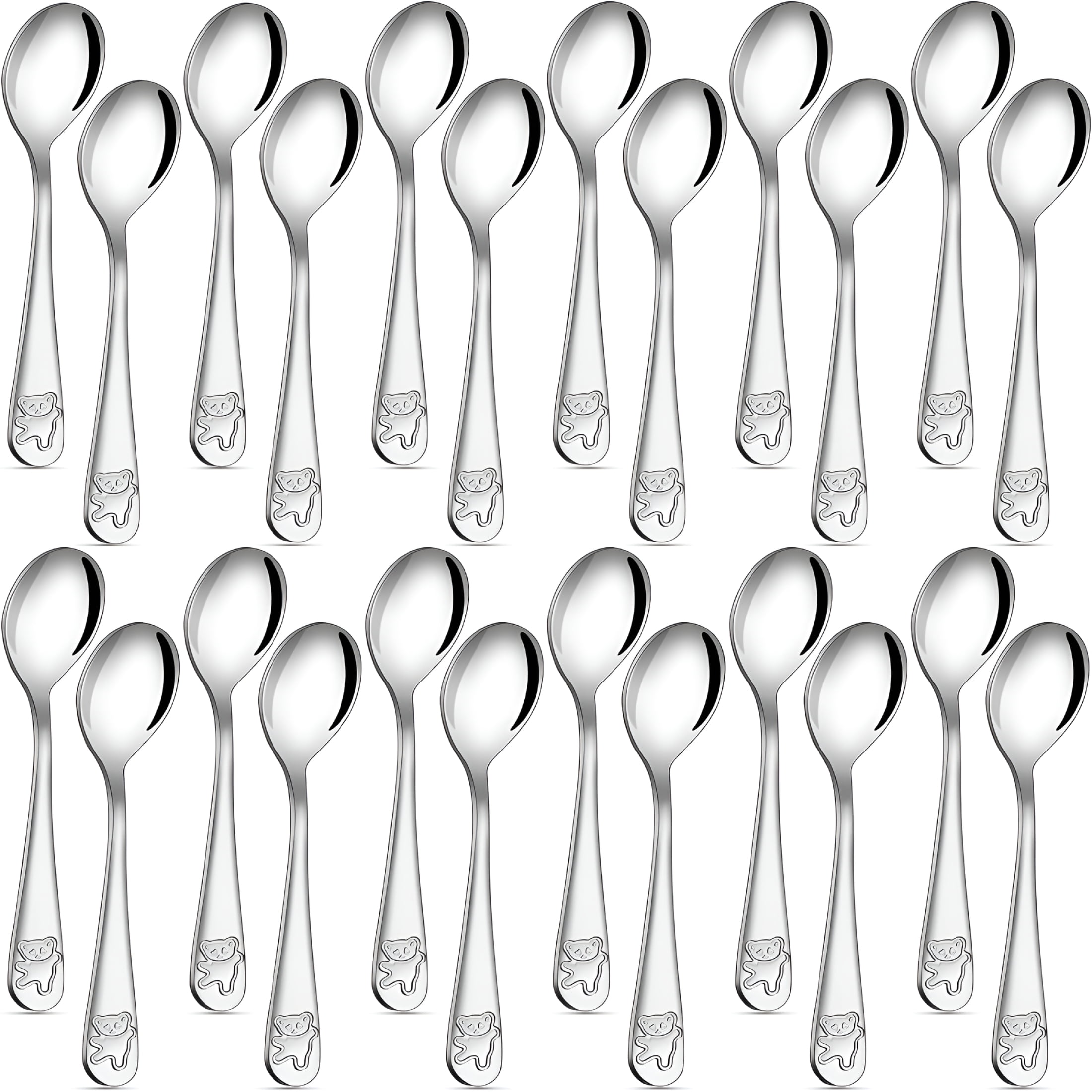 BPPEG 2026 New 24 Piece Kidstoddler Spoons,6.5 Inch Stainless Steel ...