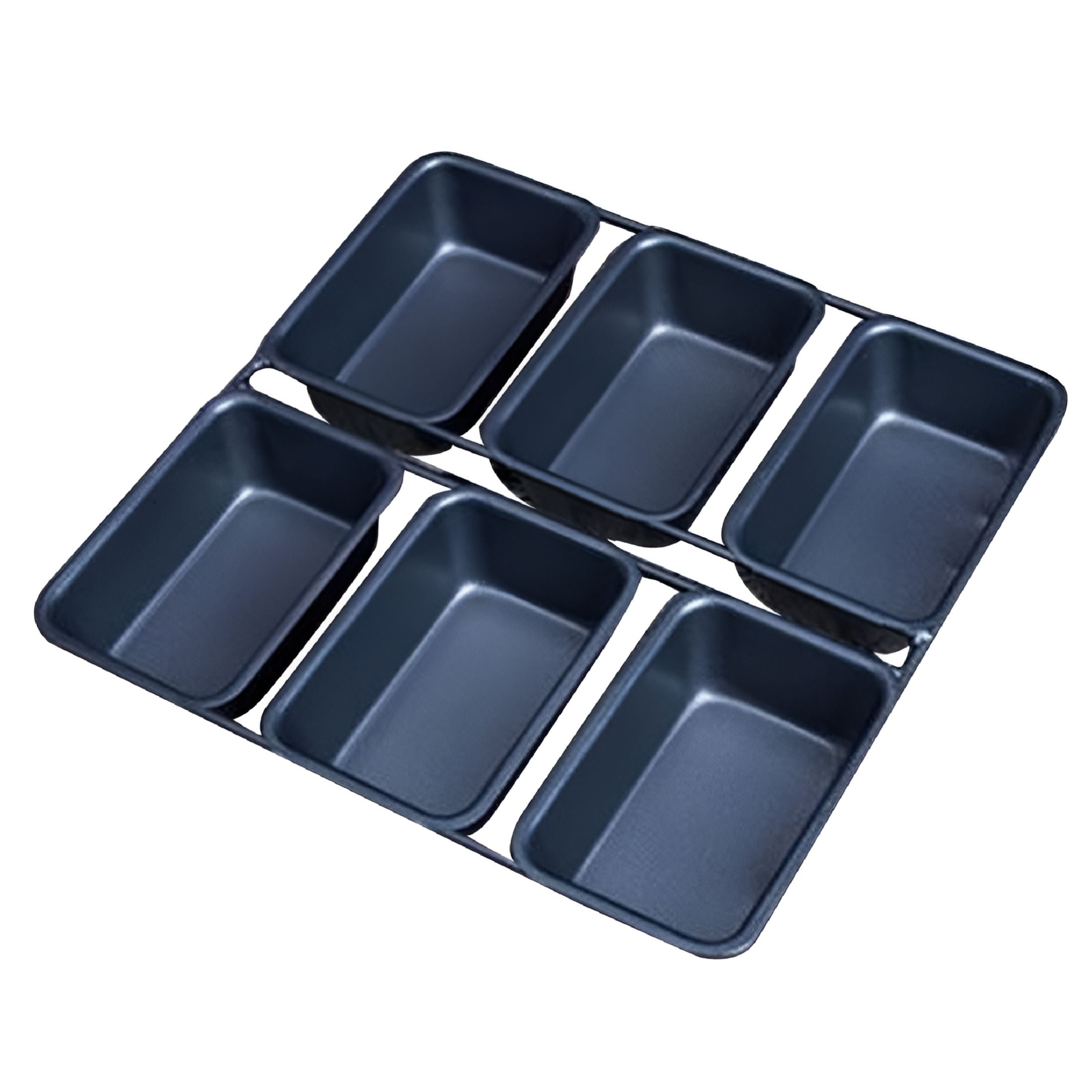 BPPEG 6 Cup Non-Stick Linked Pans for Small Bread,Loaf,Muffin,Brownie ...