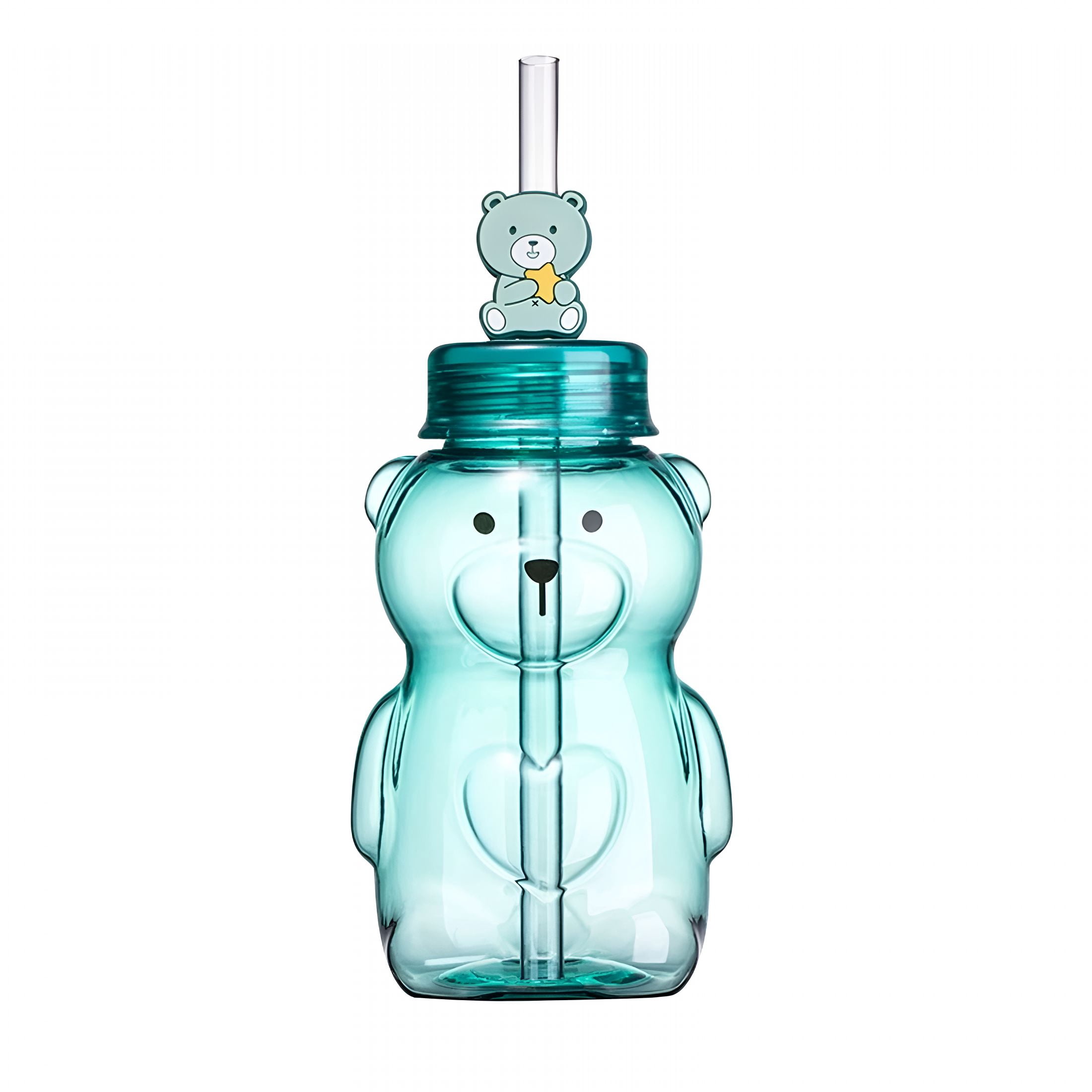 BPPEG Adorable Bear Straw Cup-Dishwasher Safe,Secure Spill-Proof Lid ...