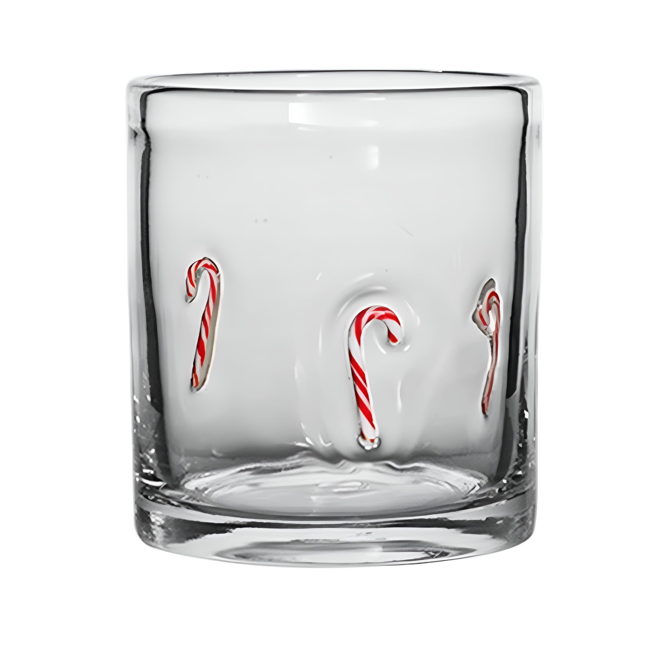 BPPEG Christmas Icon Glass Cups 14Oz Candy Cane Drinking Glassware Wine ...