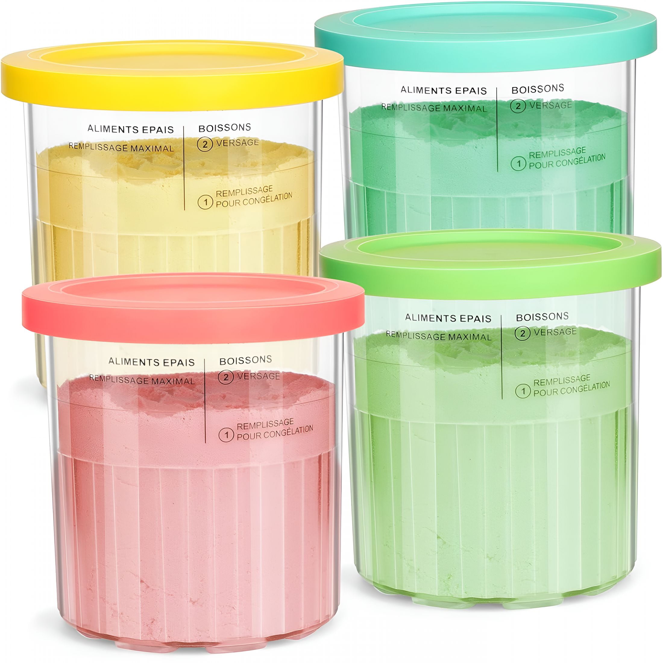 BPPEG Compatible 24oz Creamy Deluxe Pints and Lids,BPA-Free,Dishwasher ...
