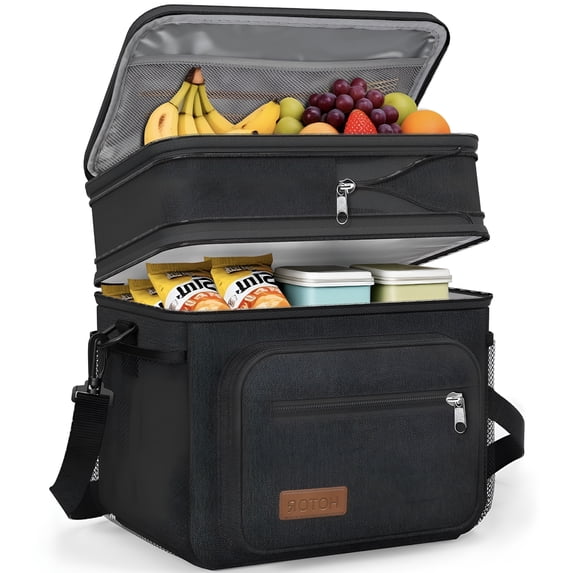 BPPEG Double-Layer Insulated Lunch Box for Men & Women,Leakproof Cooler ...