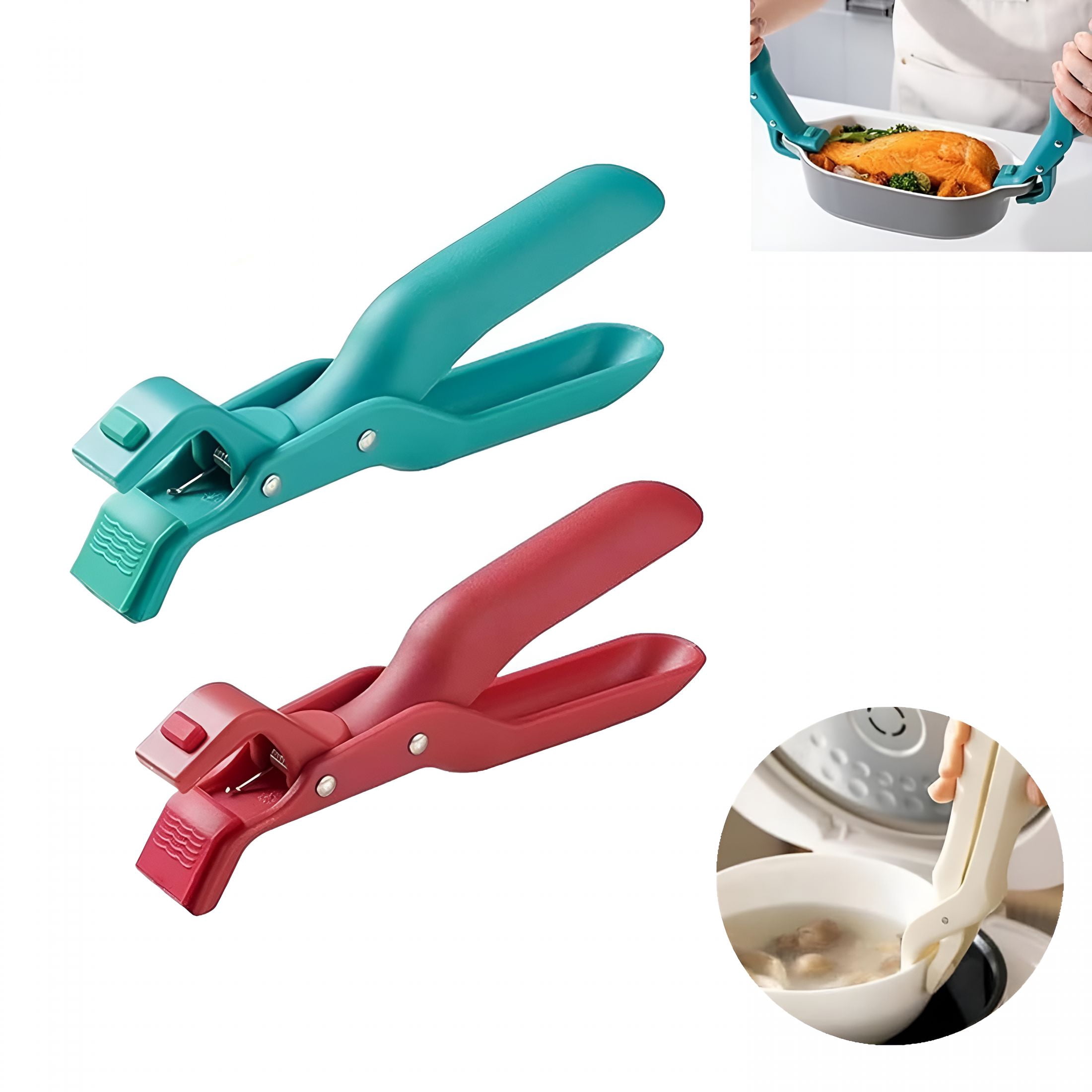 BPPEG Hot Plate Gripper: 2Pcs Hot Plate Gripper Tongs,Anti-Scald Plates ...