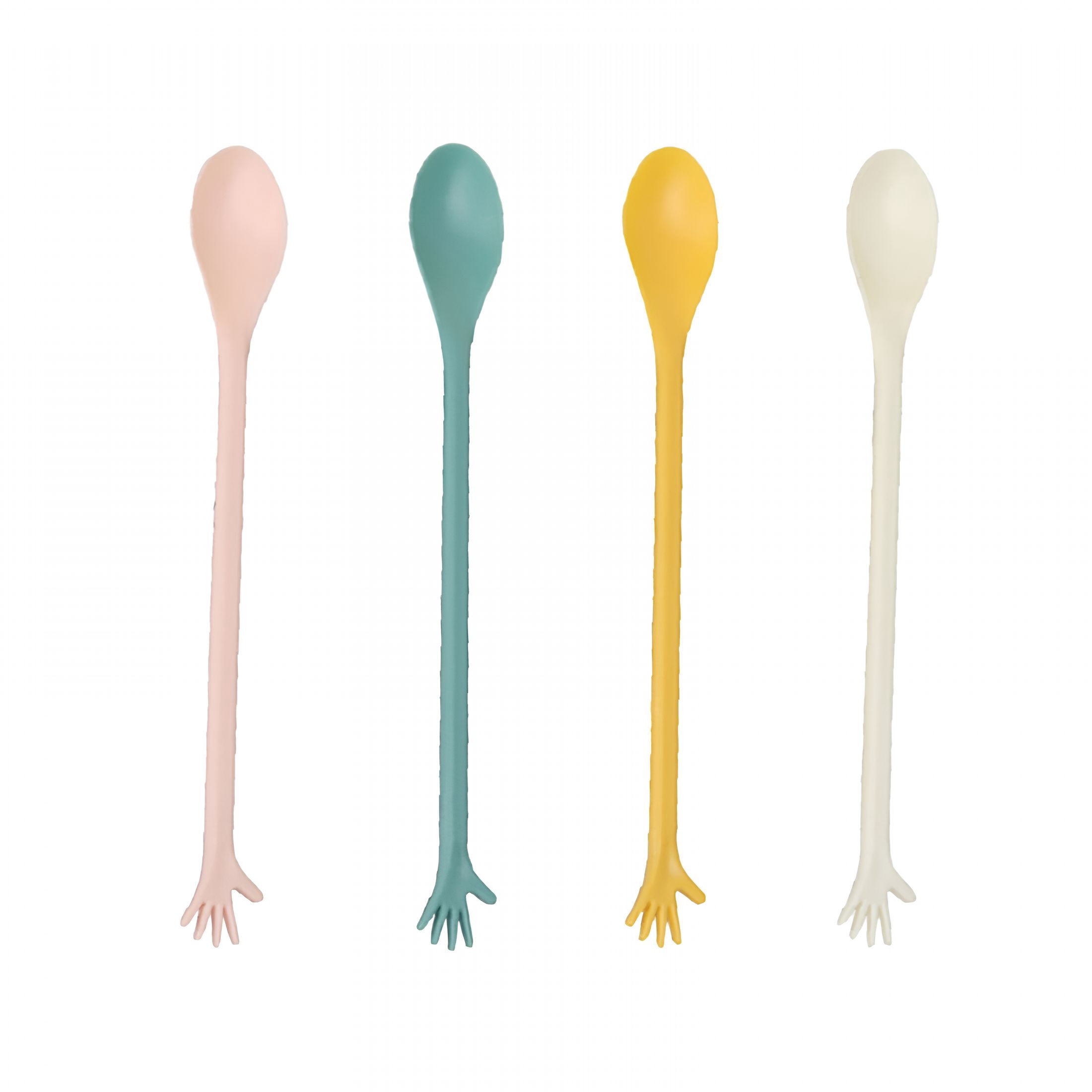 BPPEG Long Handle Spoons,4-Pack 8" Long Handle Plastic Spoons - Anti ...