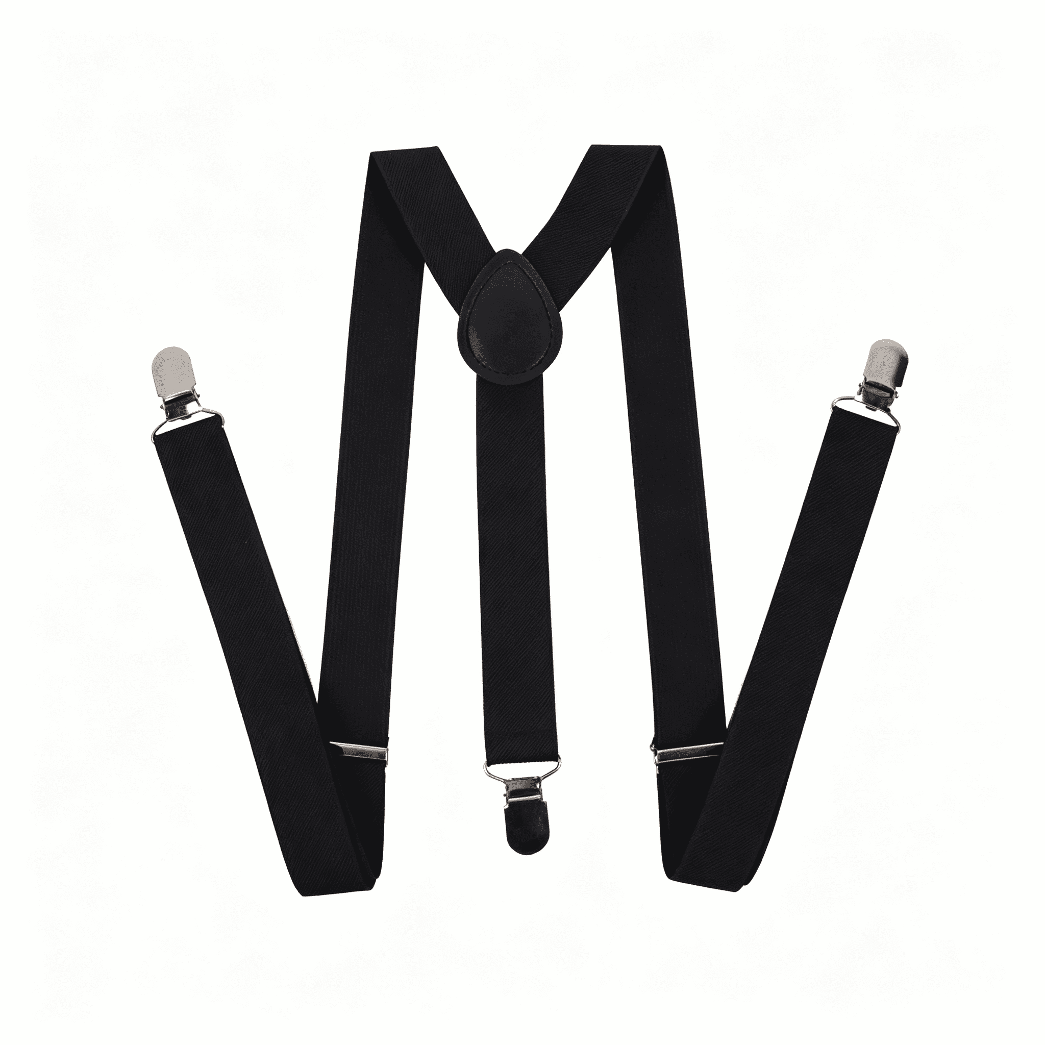 BPPEG Men'S Adjustable Solid Suspenders Metal Clip Suspenders - Black ...