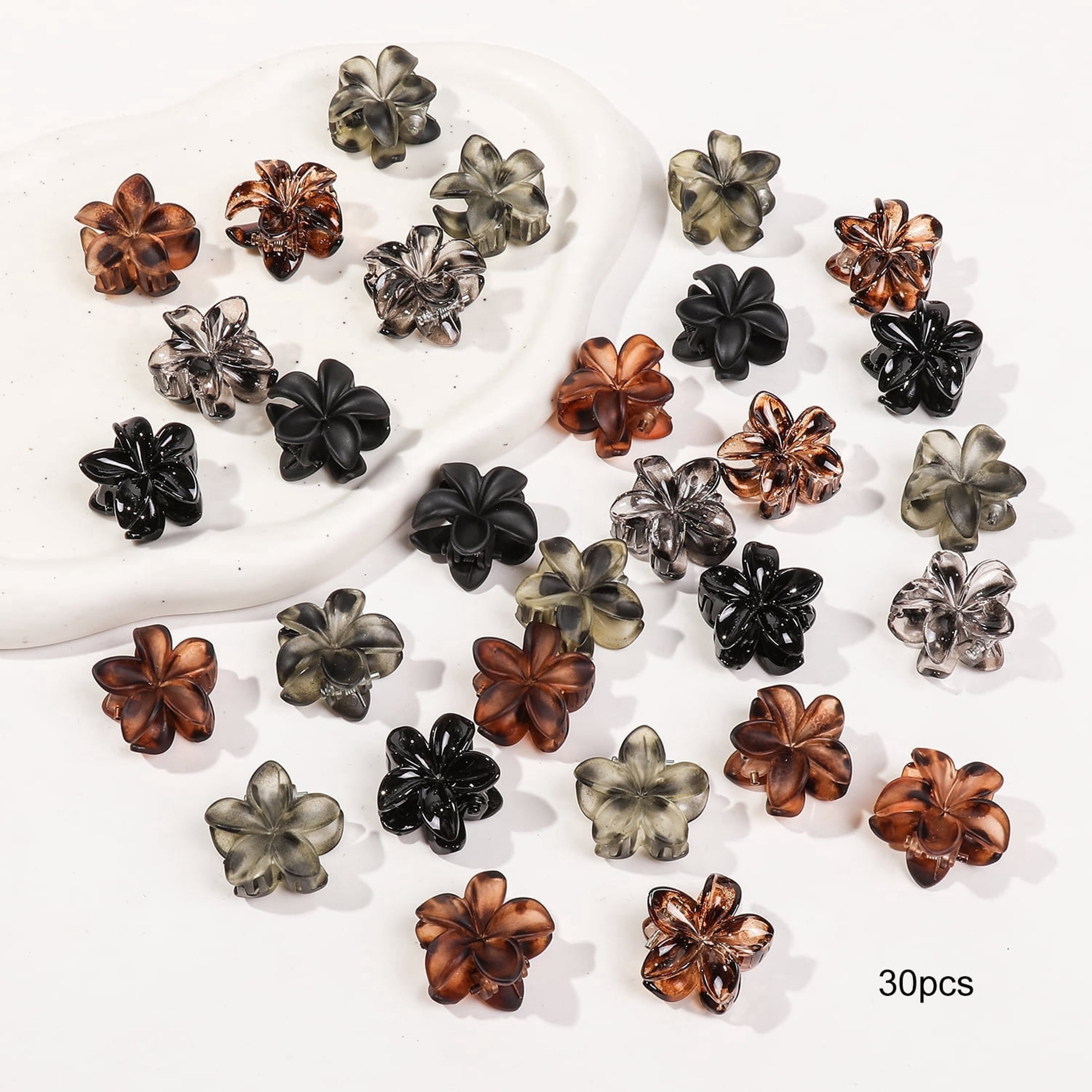BPPEG Mini Flower Hair Clips Pack for Women-Creaseless Styling Claw ...