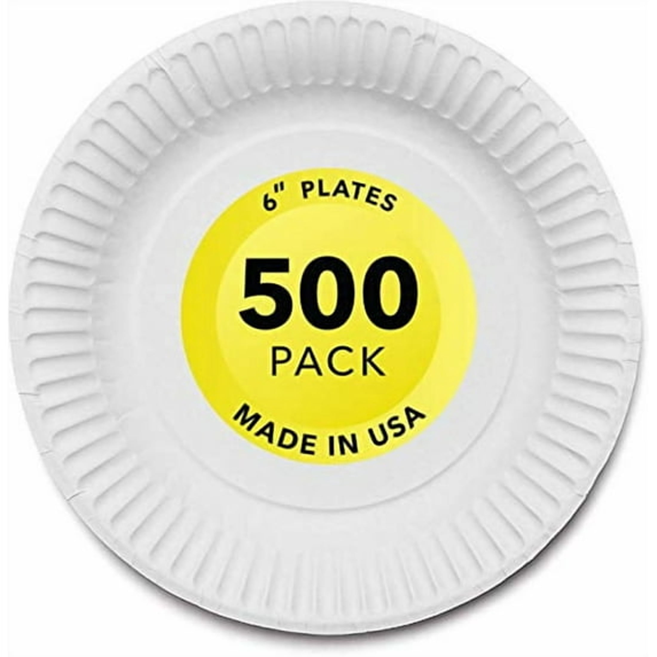 BPPEG Paper Plates Uncoated,Everyday Disposable Dessert Plates 6" Paper ...