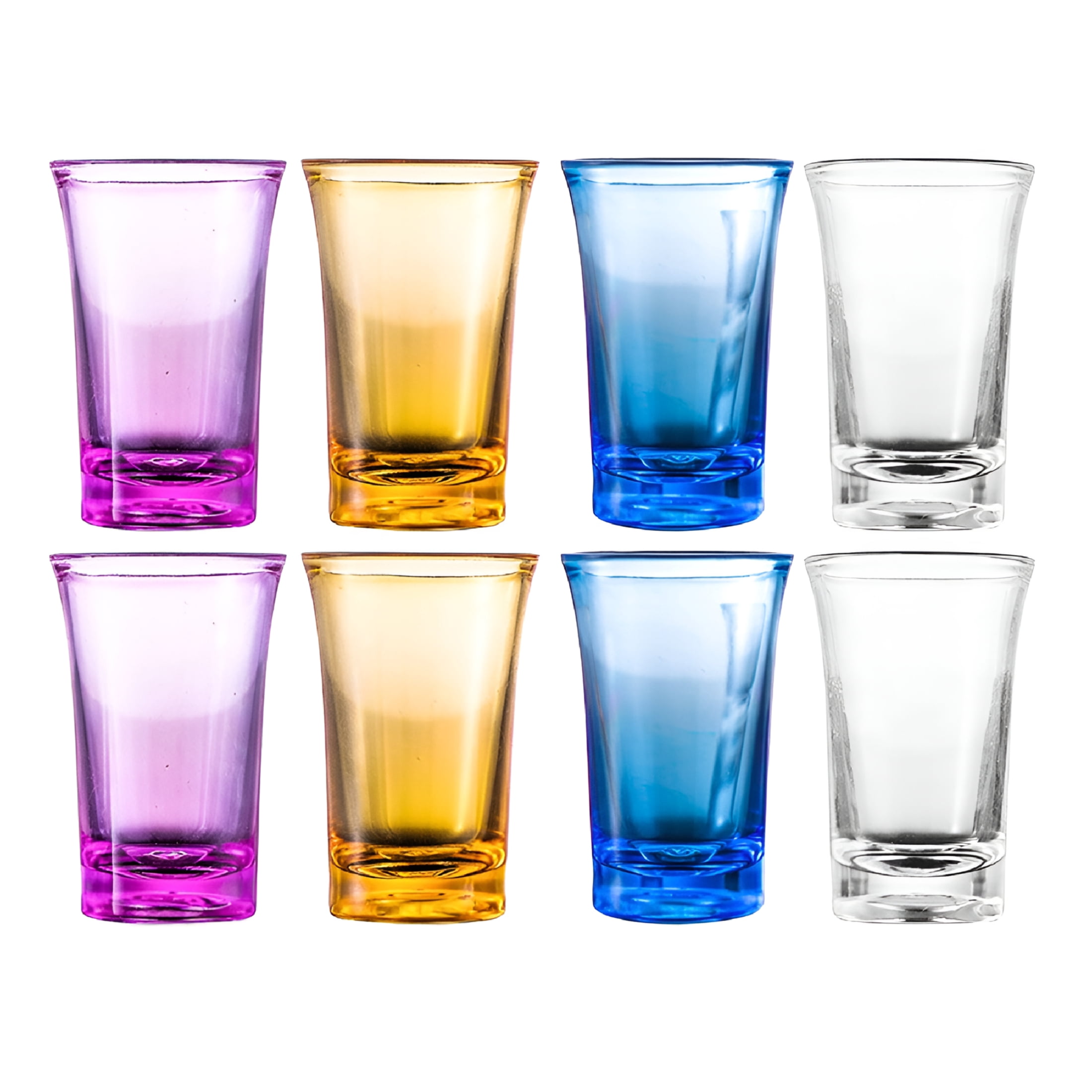 BPPEG Set of 8 Acrylic Whiskey Tumblers,Shatterproof Party Drinkware ...