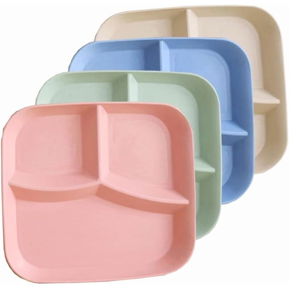 BPPEG Unbreakable Wheat Straw Dinner Plates for Healthy Eating - 10 ...