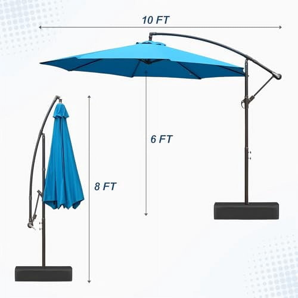BPS 10FT Patio Off-set Hanging Umbrella Cantilever Umbrella for Outdoor ...