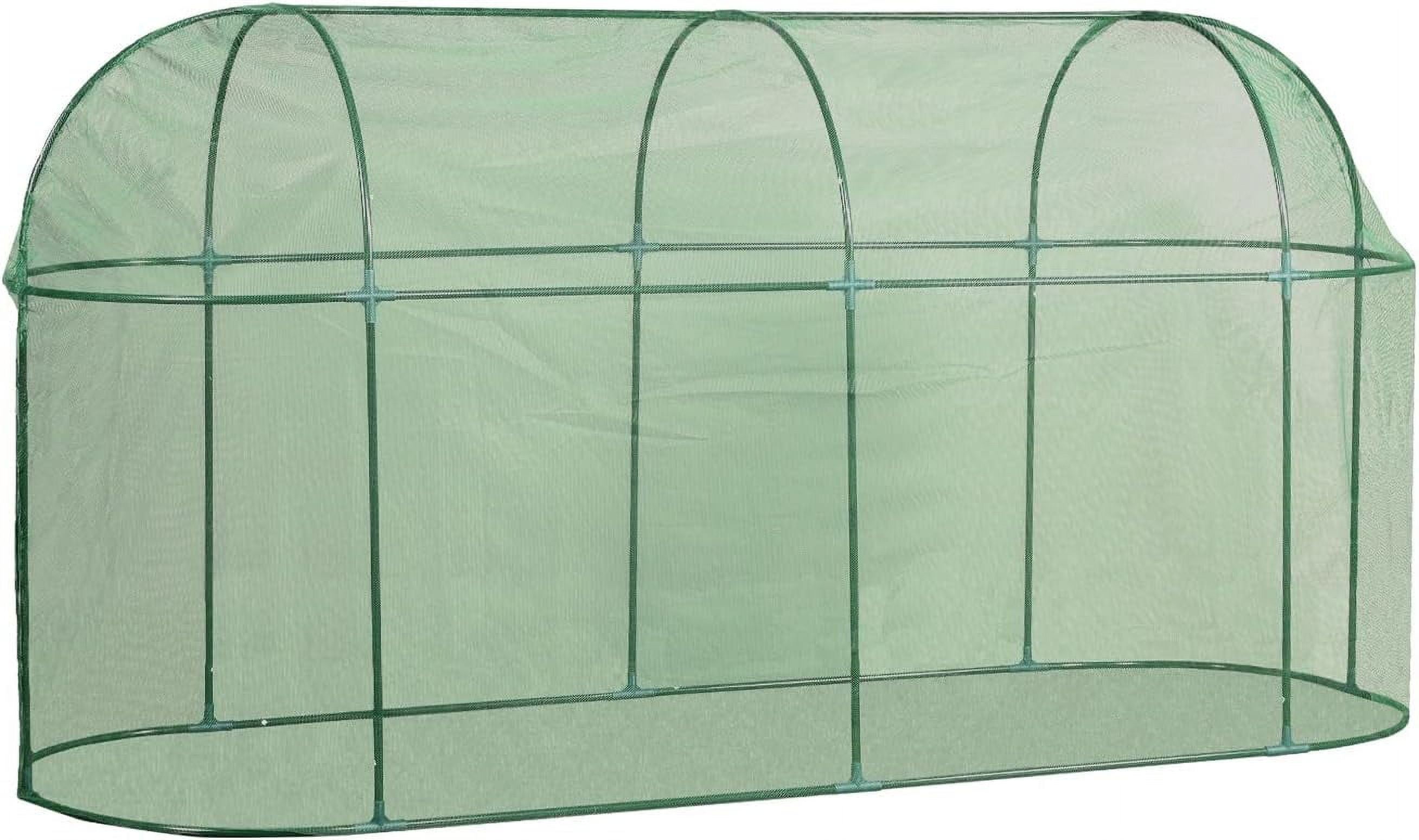 BPS 10x3.3x5FT Crop Cage with Zipper Door - Plant Protection Netting ...