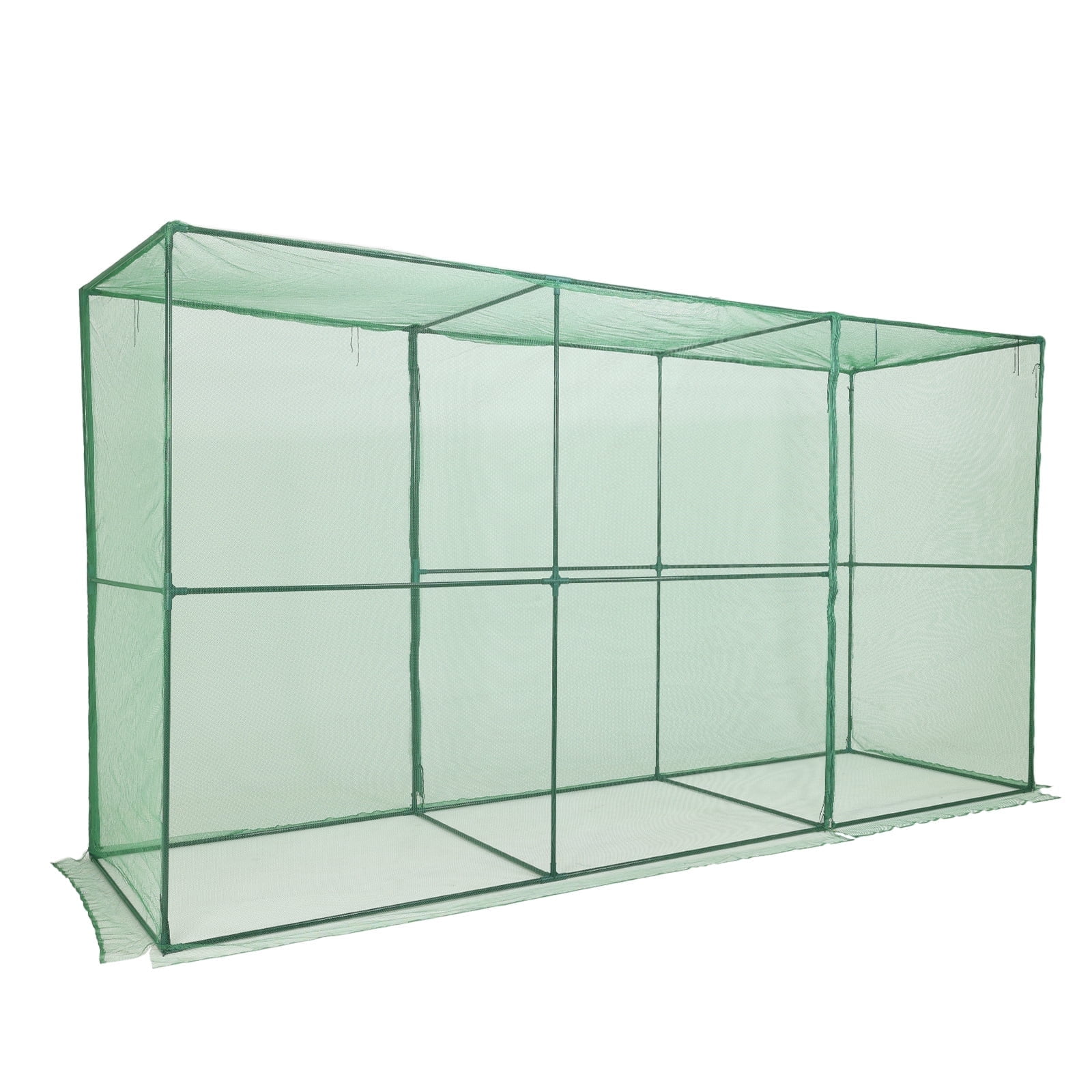 BPS 12 x 4 x 6 ft. Crop Cage, Plant Protection Tent with Zippered Door ...