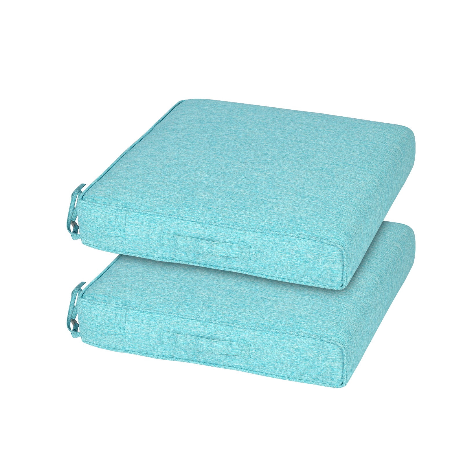BPS 21x21 Inch Outdoor Chair Cushion Set of 2, Water Resistant Patio ...
