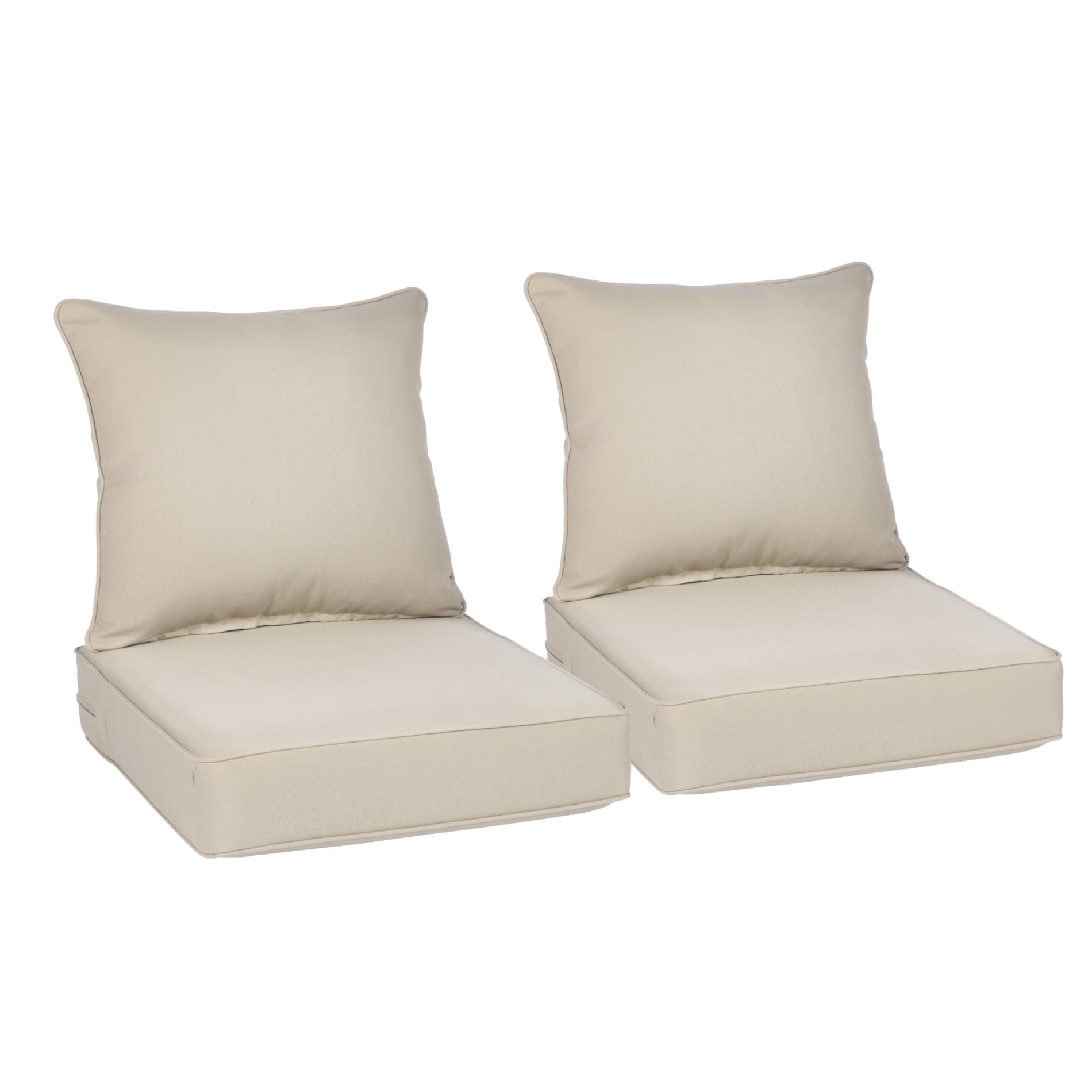 BPS 23x26 Inch Outdoor Deep Seat Cushion Set, Water Resistant Patio ...
