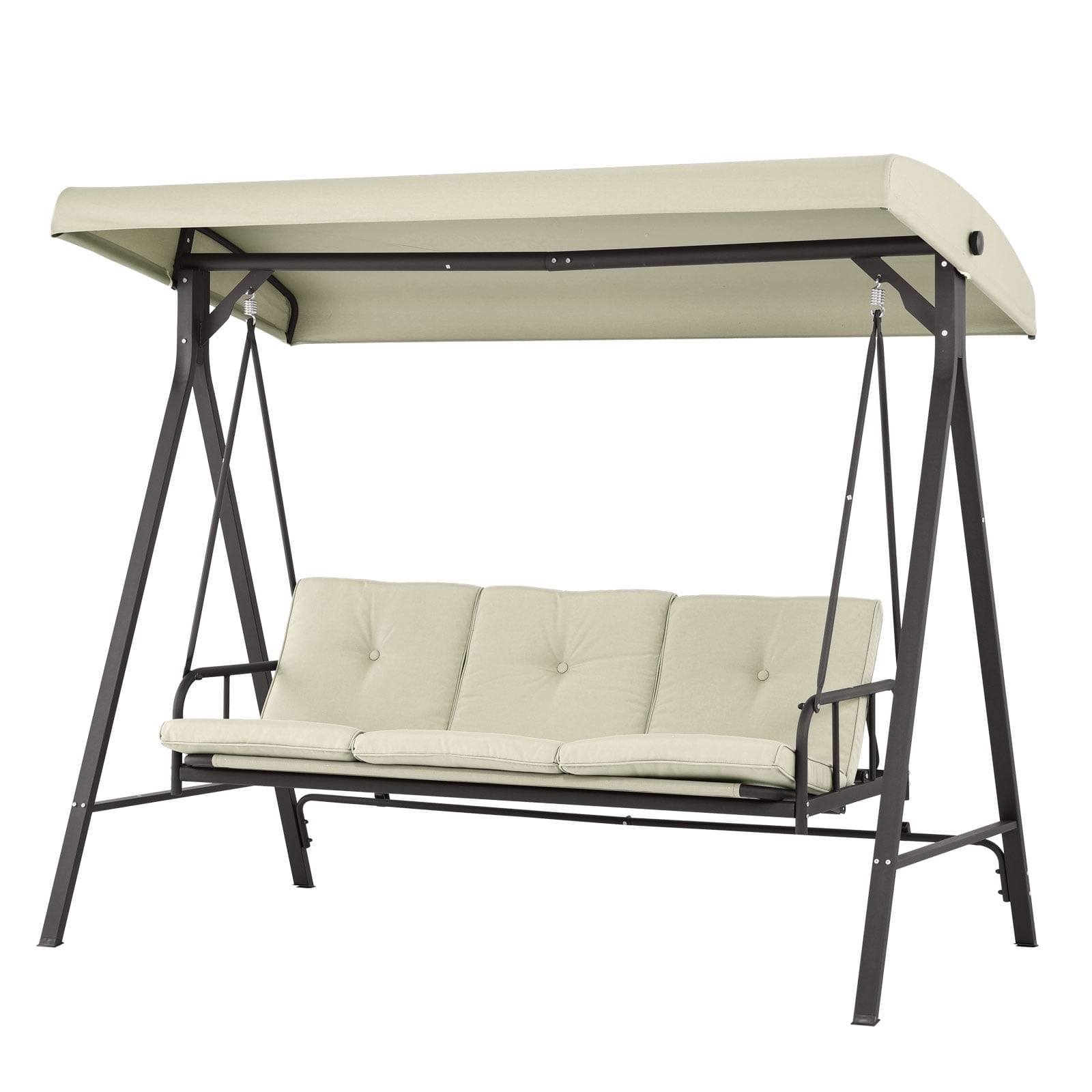 BPS Metal Hanging Chair Porch Swings with Adjustable Backrest and ...