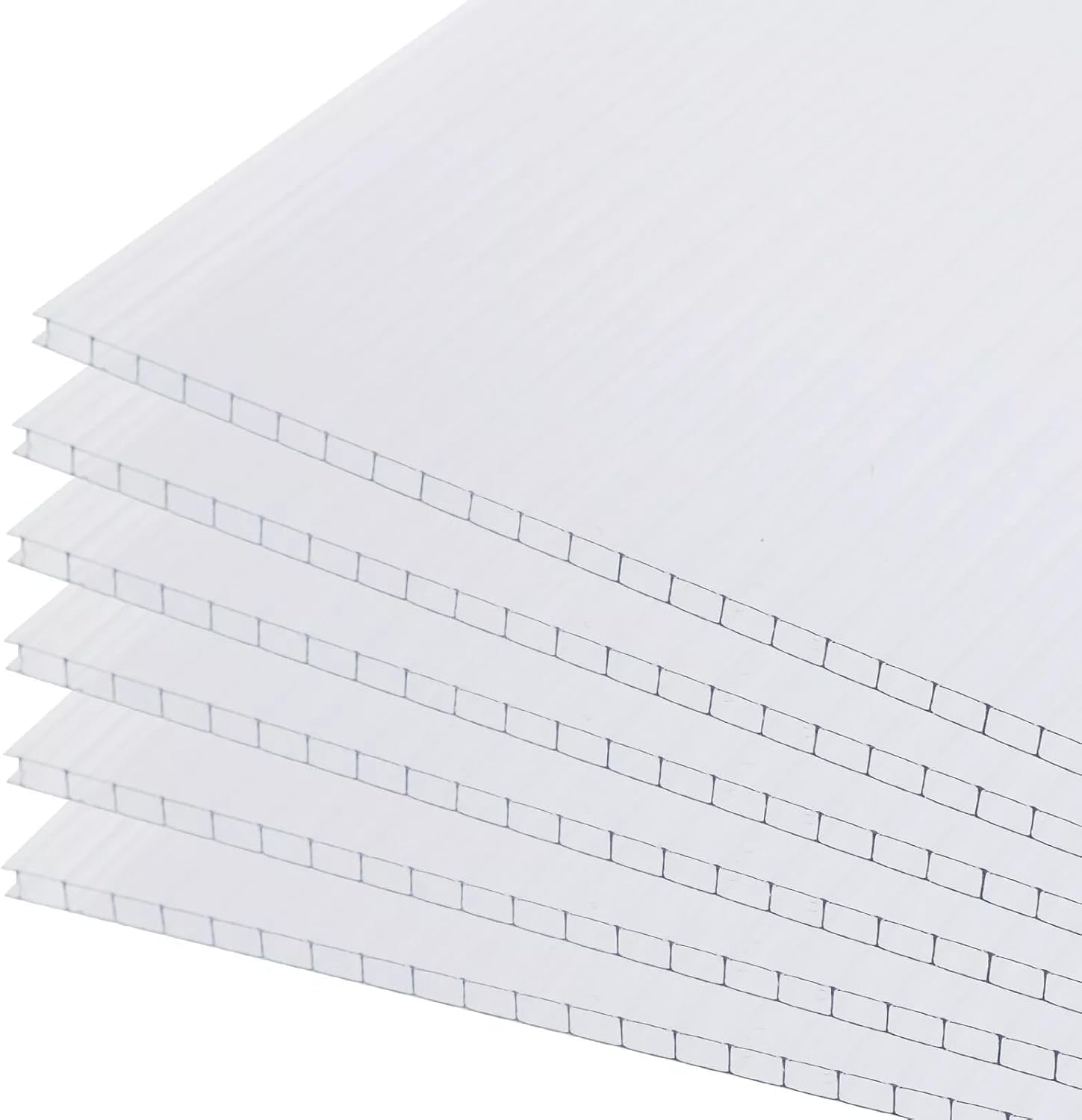 BPS 6Pcs 24'' (W) x 64'' (L) x 0.16'' Polycarbonate Panels, Waterproof ...