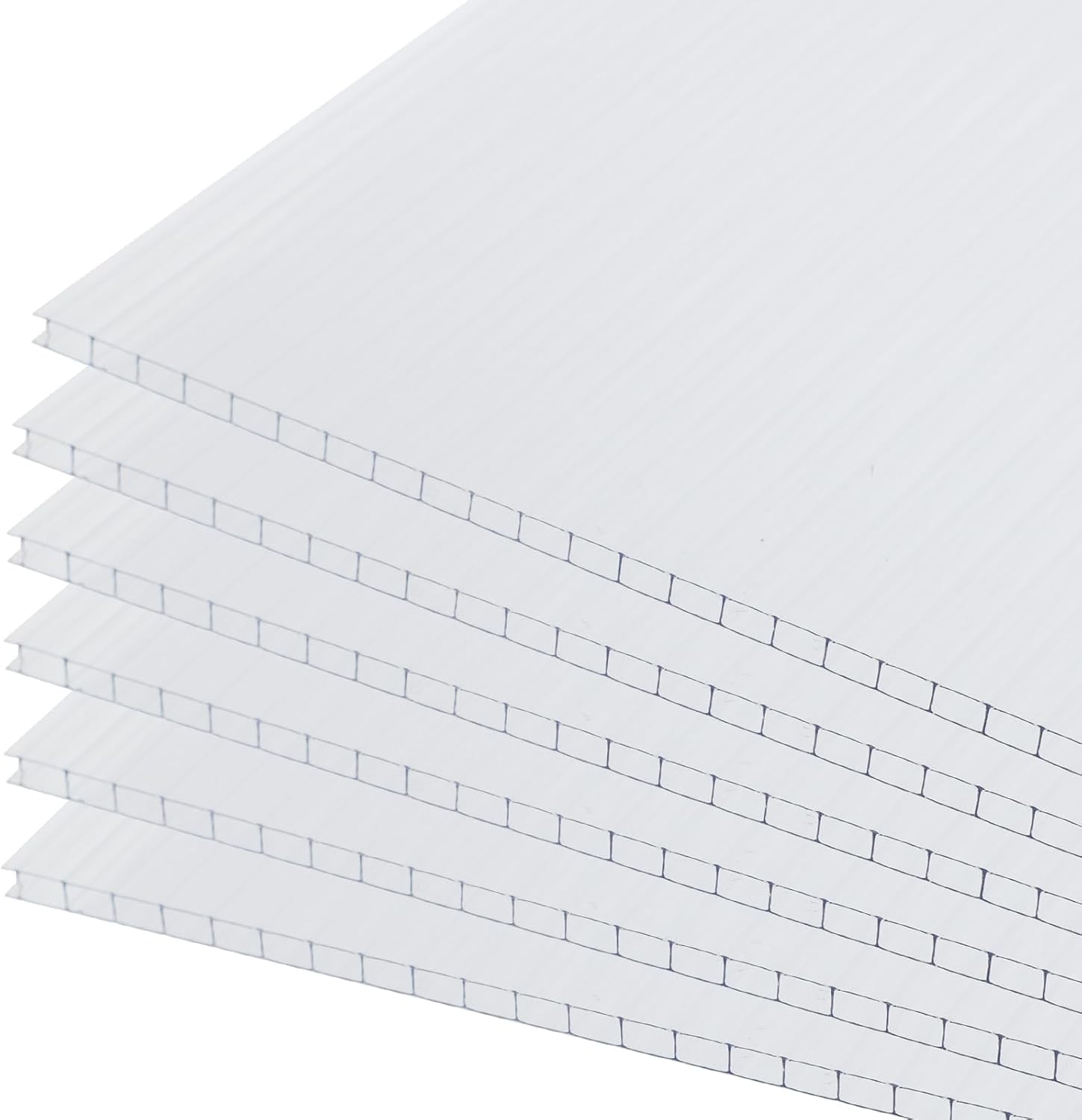 BPS 6Pcs 62'' (W) x 38'' (L) x 0.2'' Polycarbonate Panels, Waterproof ...