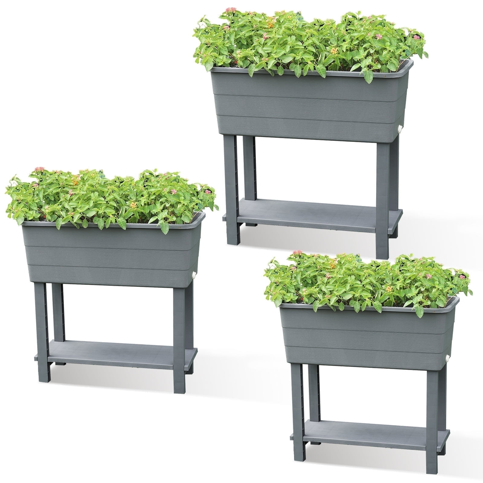 BPS Raised Garden Bed Elevated Planter Box with Legs, Water Level ...