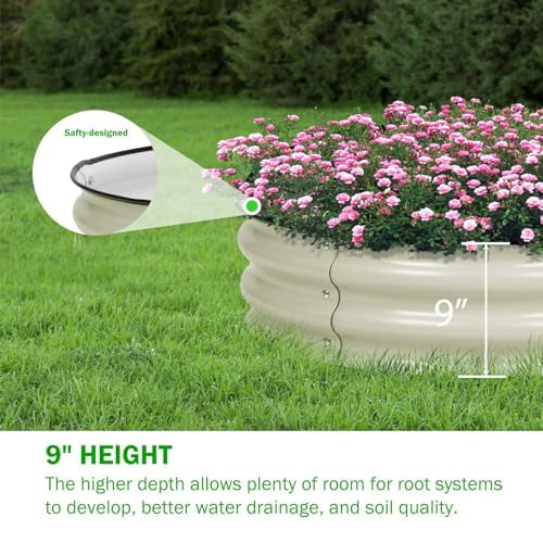 BPS Metal Raised Garden Bed 30'x30'x9' Galvanized Planter Raised Garden ...